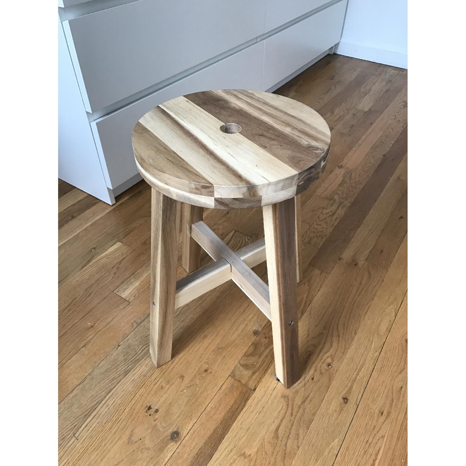 Ikea Skogsta Stool in Acacia - AptDeco