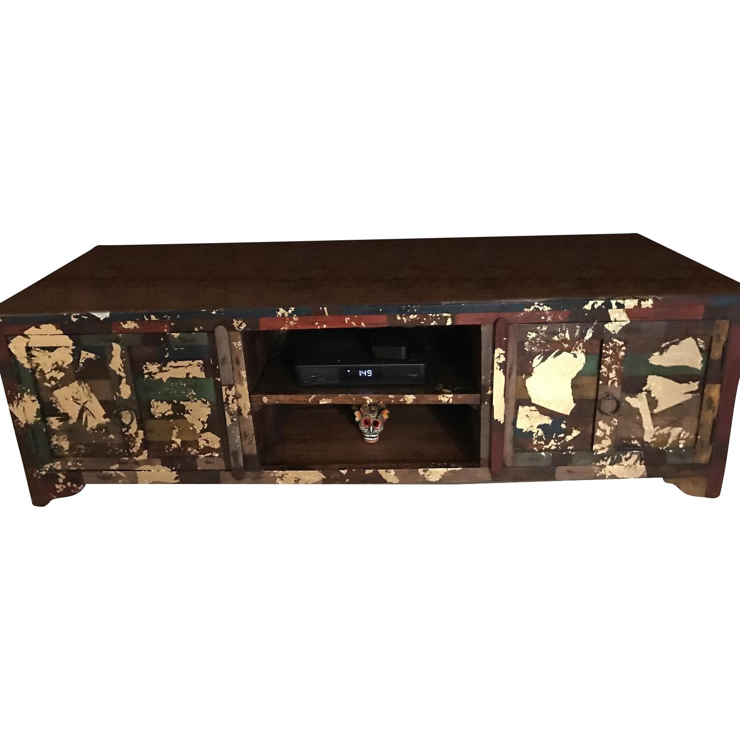 Wooden Entertainment Table - AptDeco