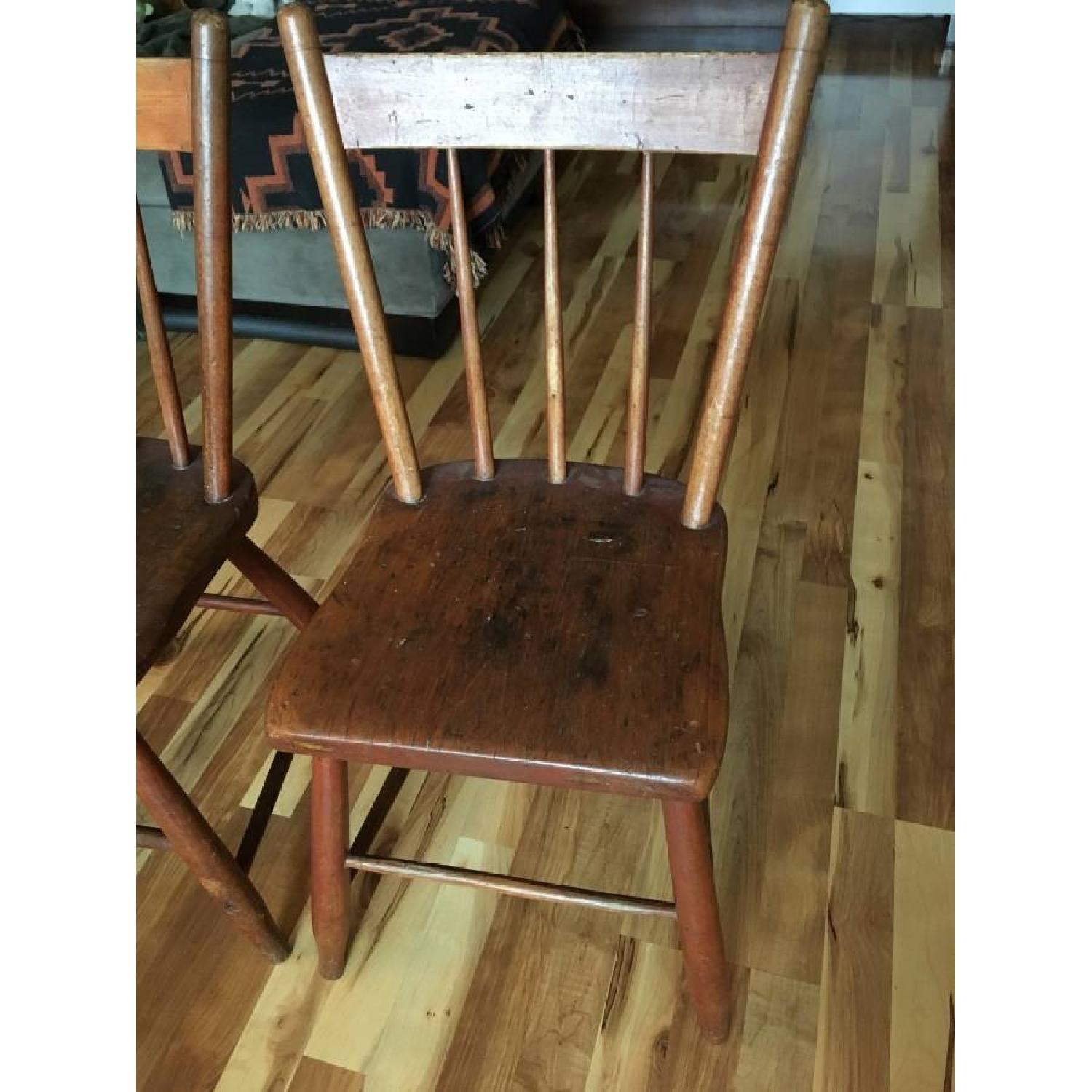 Antique Primitive Rustic Wood Chairs - AptDeco