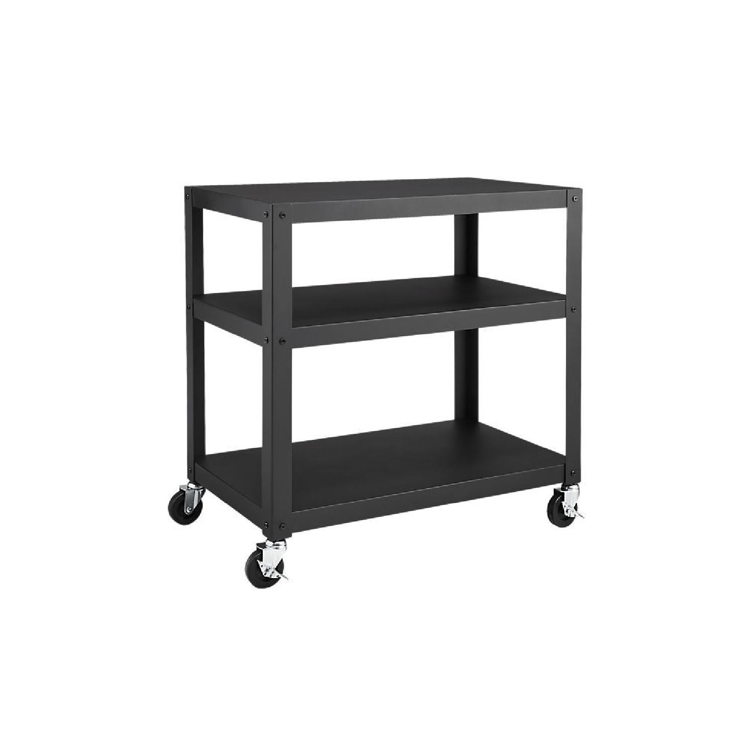 CB2 Go-Cart Dark Gray Rolling Cart - AptDeco