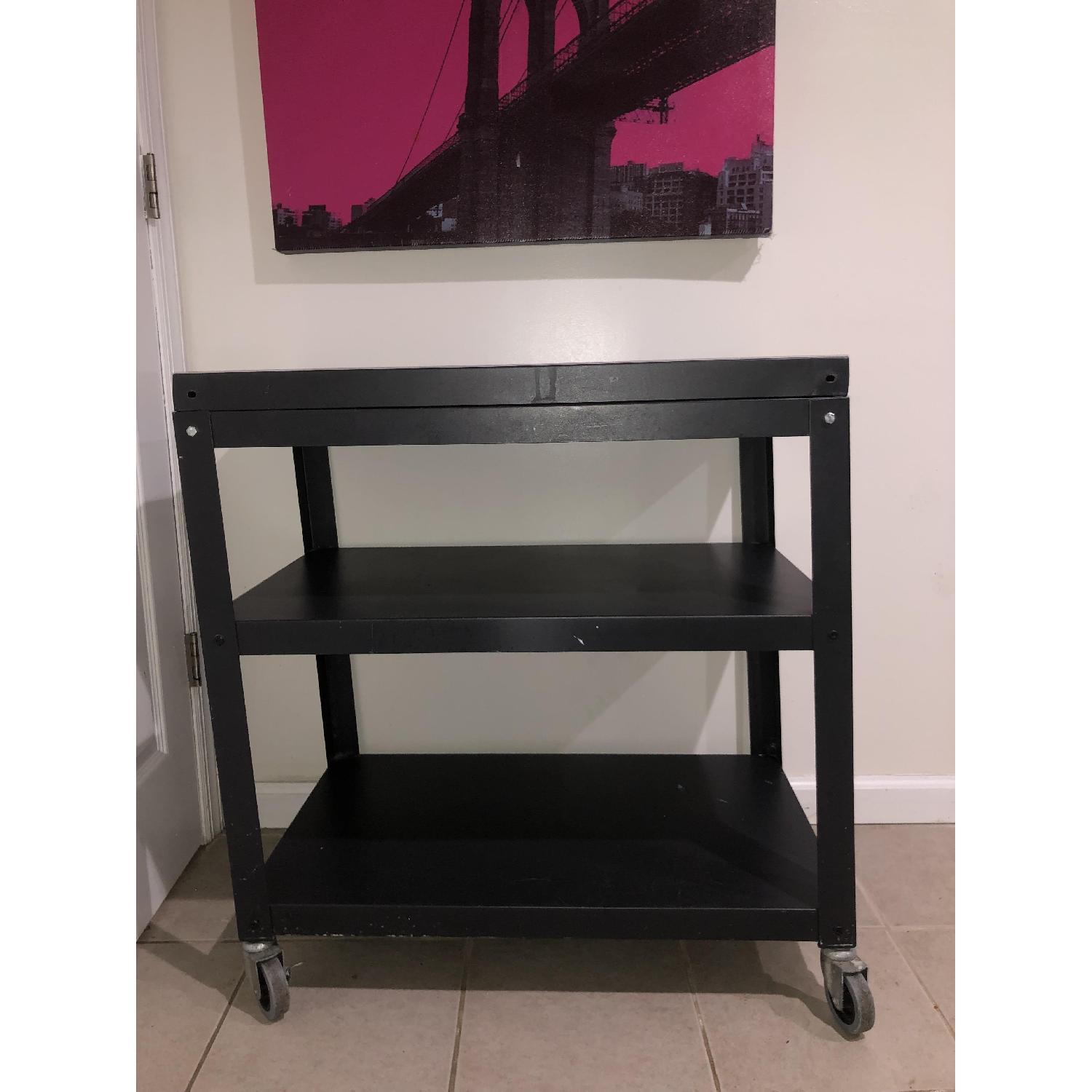 CB2 Go-Cart Dark Gray Rolling Cart - AptDeco