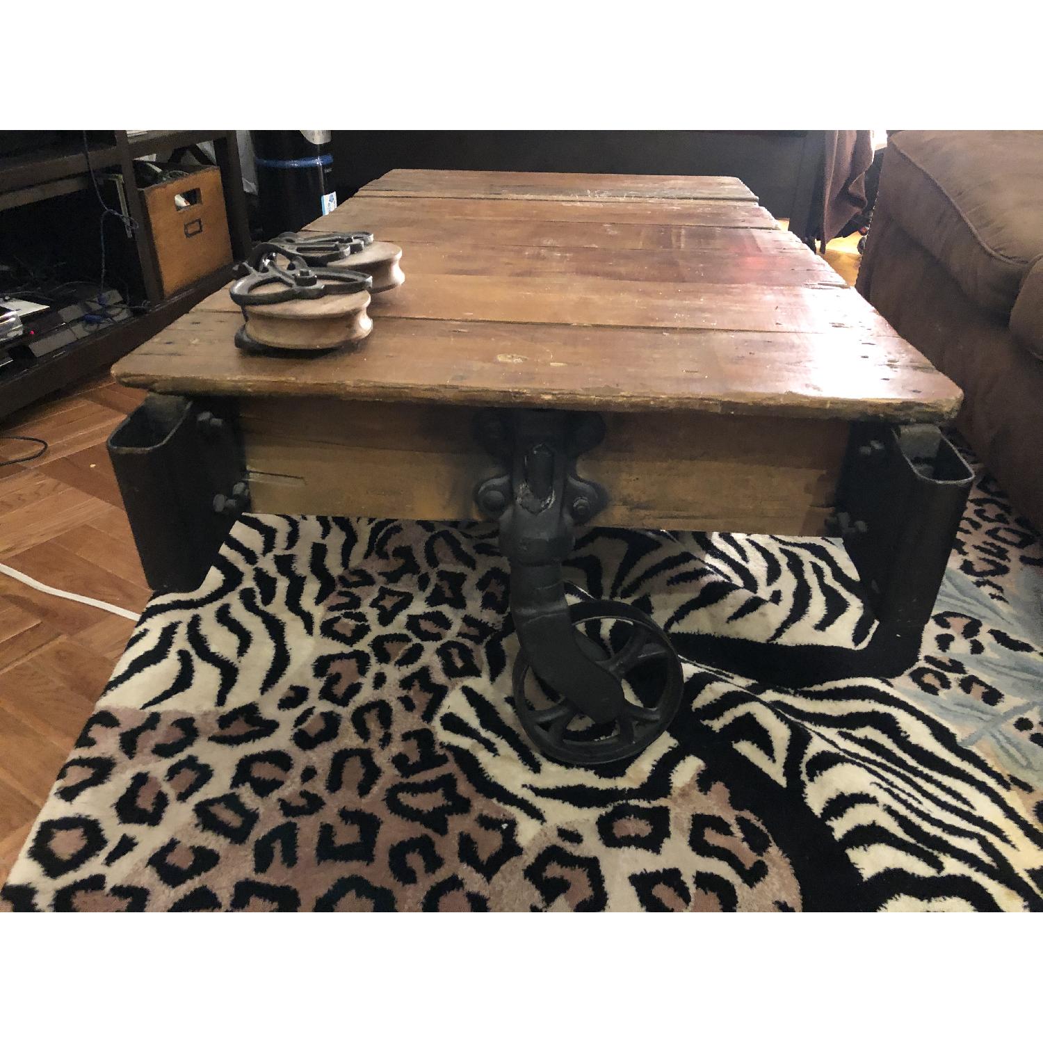 Jordans Vintage-Inspired Rustic Mine Cart Coffee Table - AptDeco