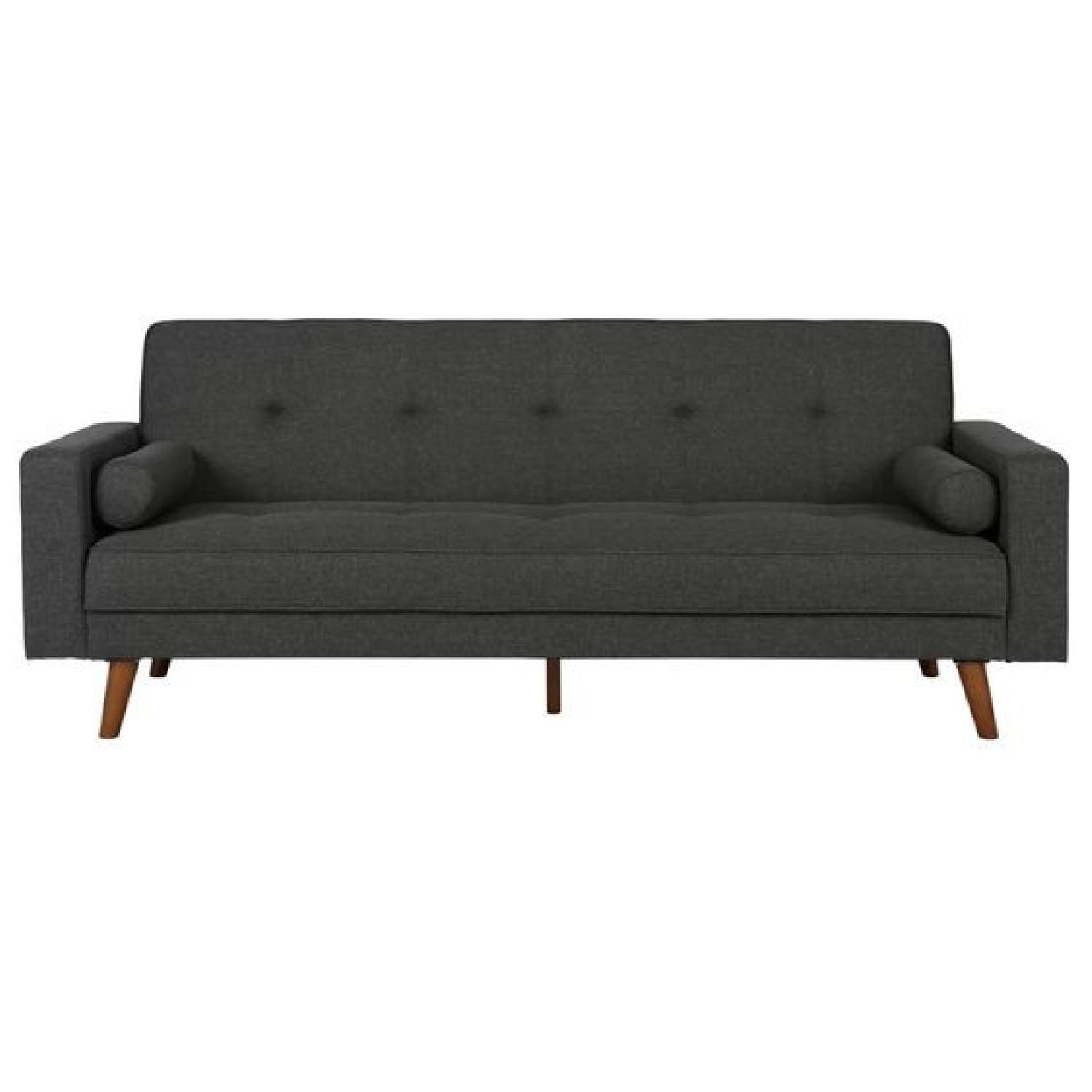Langley Street Mid Century Sleeper Sofa in Dark Grey - AptDeco
