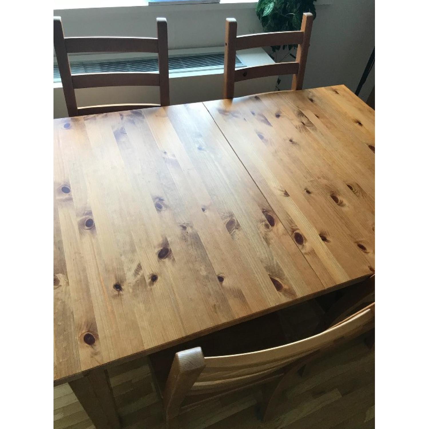 Ikea Extendable Dining Table w/ 4 Chairs - AptDeco