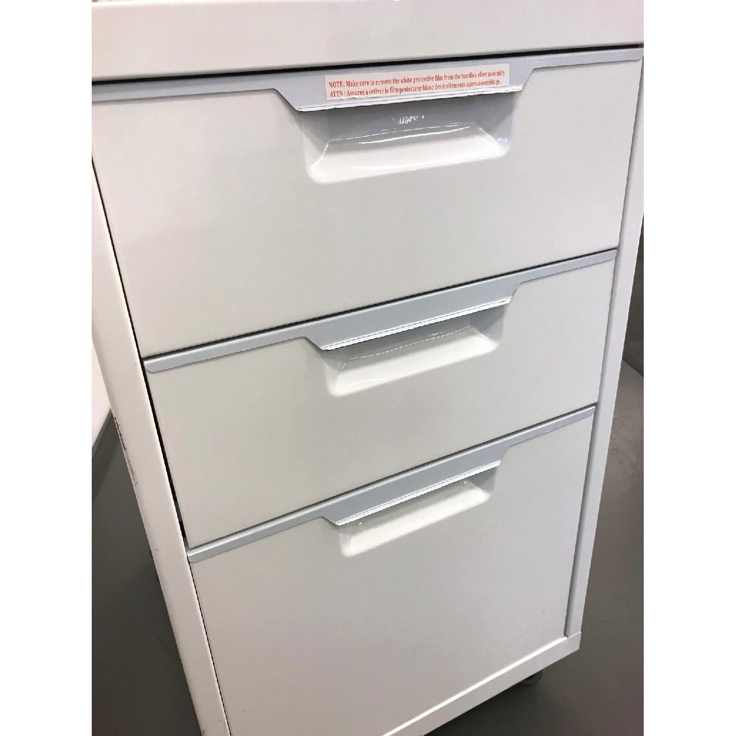 CB2 TPS 3-Drawer White File Cabinet - AptDeco