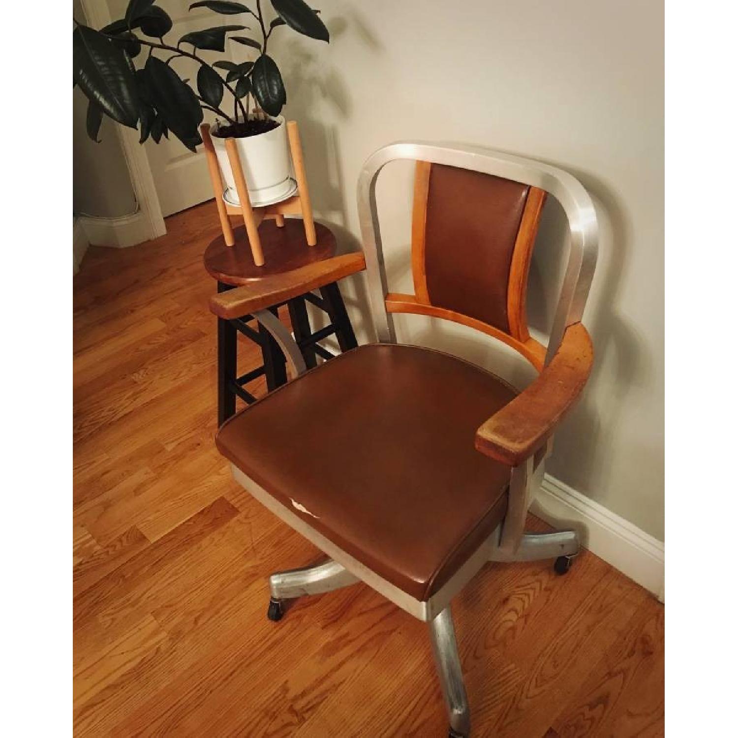 Shaw Walker Maple & Aluminum Task Chair - AptDeco