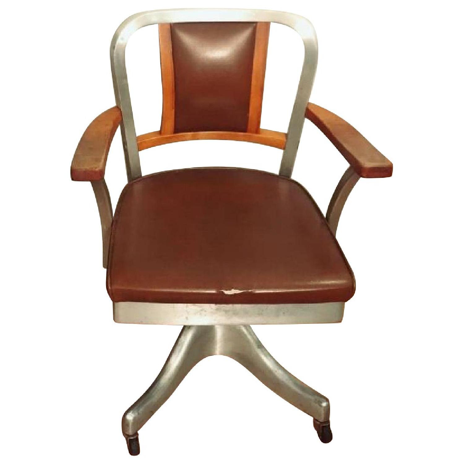 Shaw Walker Maple & Aluminum Task Chair - AptDeco