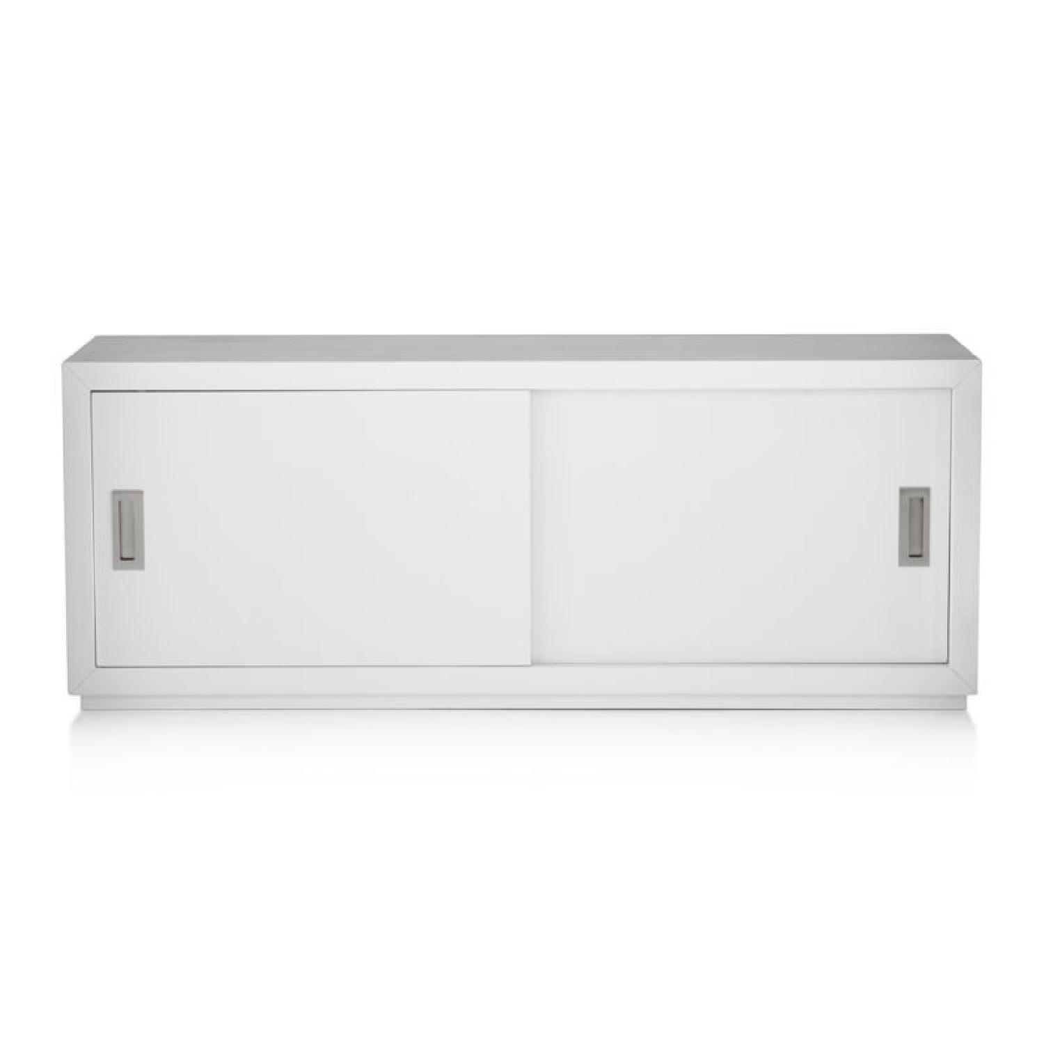 Crate & Barrel Modular Sliding Door Storage Unit - AptDeco