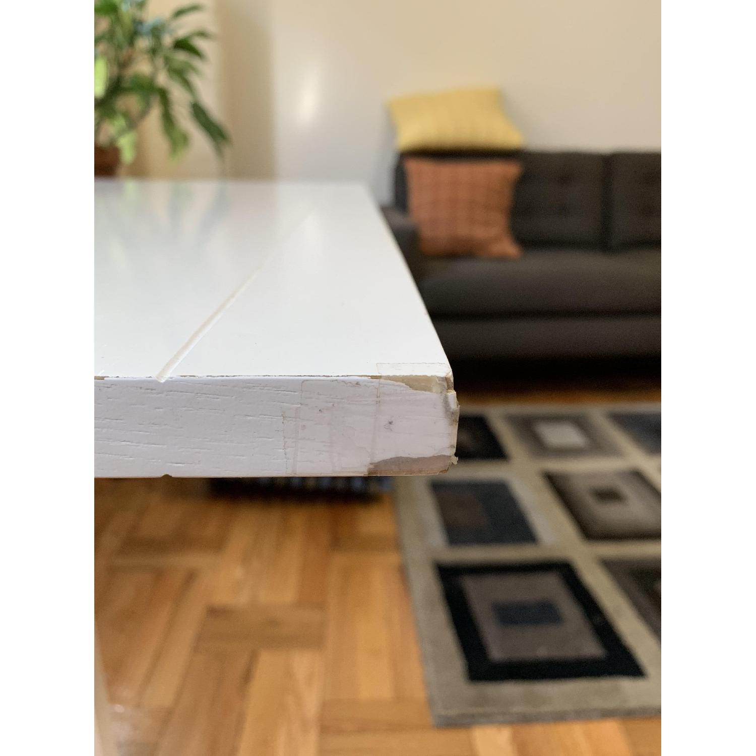 Crate & Barrel White Gateleg Table - AptDeco