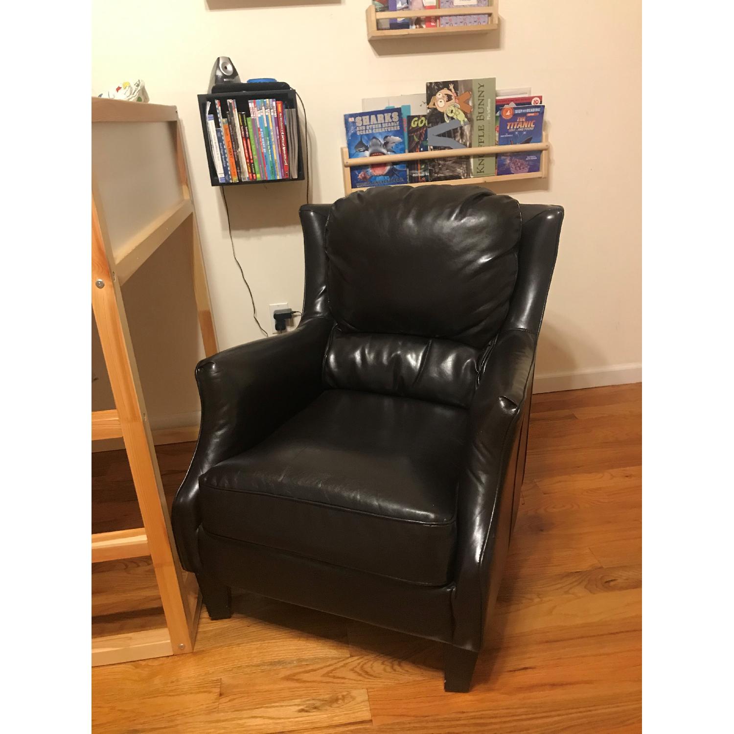 Bob's Leather Wingback Chair - AptDeco