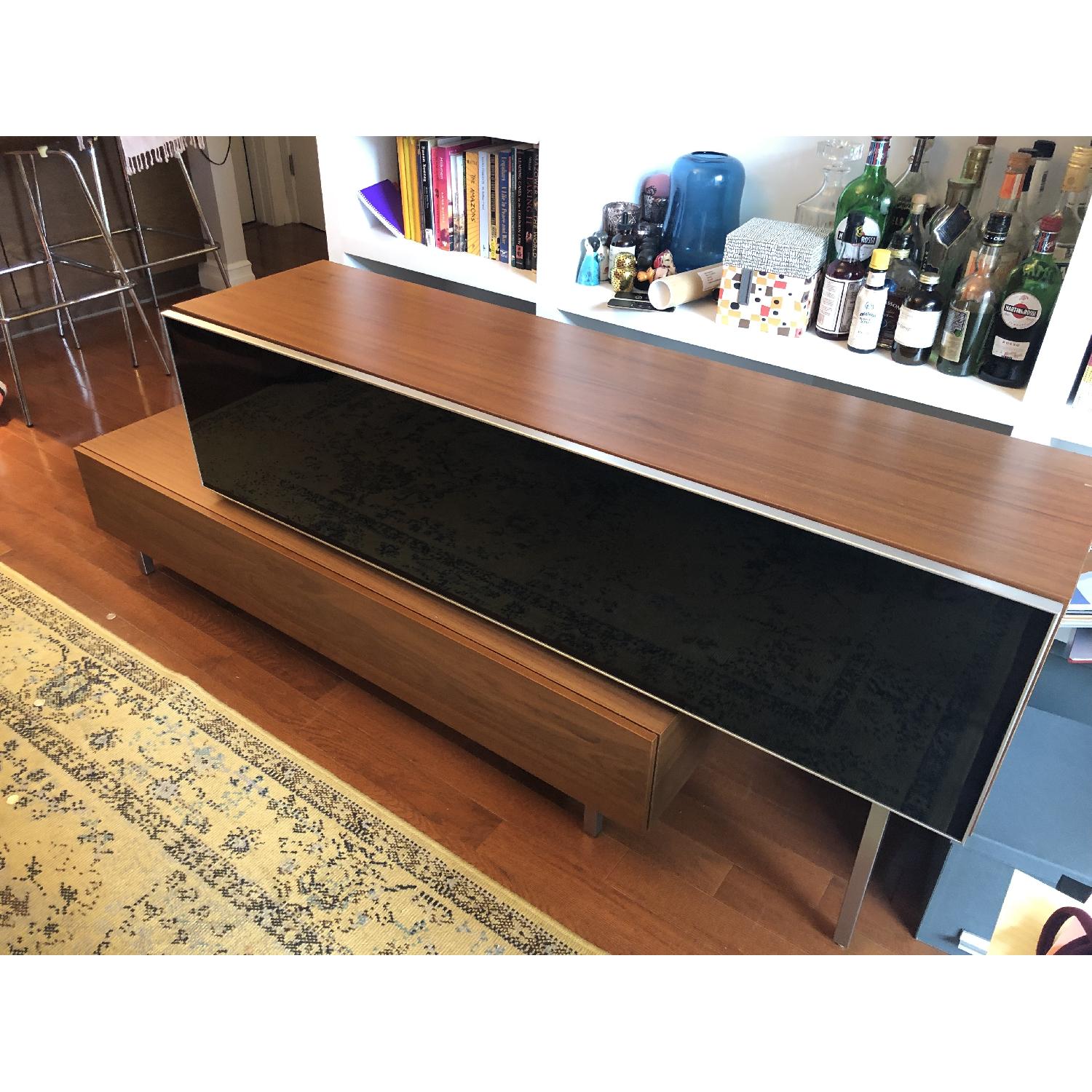 BoConcept Black Stained Oak Media Console w/ Drawers - AptDeco