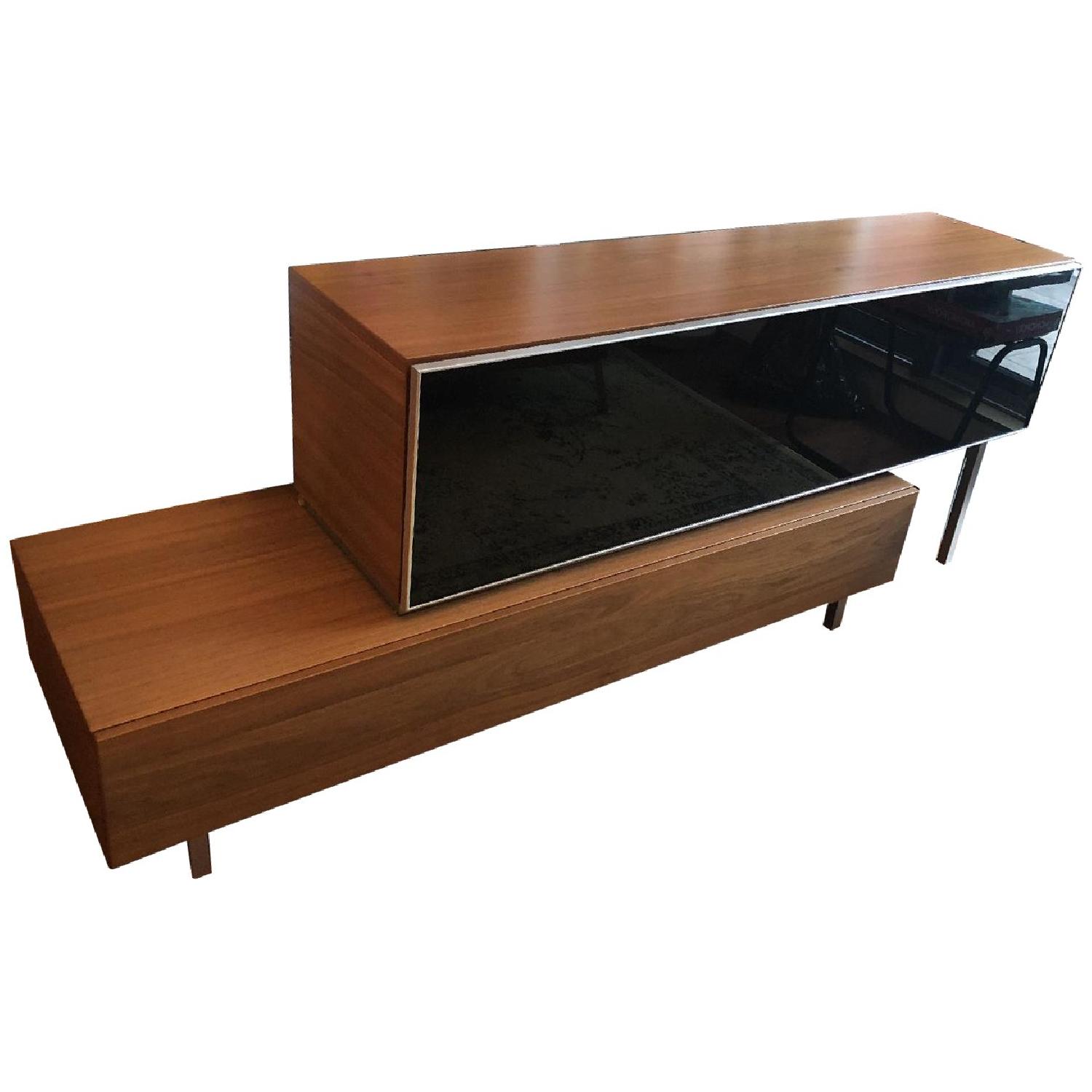 BoConcept Black Stained Oak Media Console w/ Drawers - AptDeco
