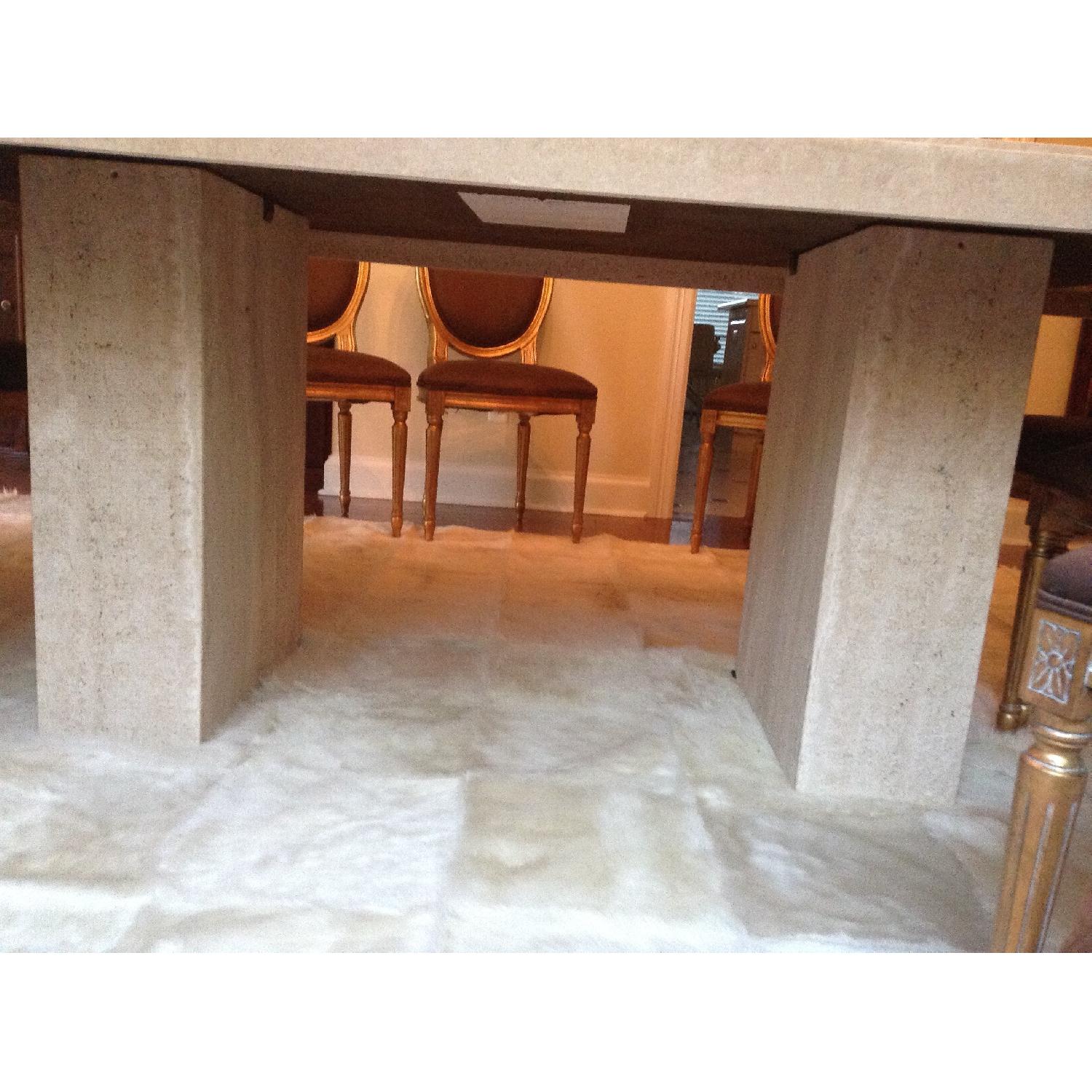 Maurice Villency Travertine Dining Table - AptDeco