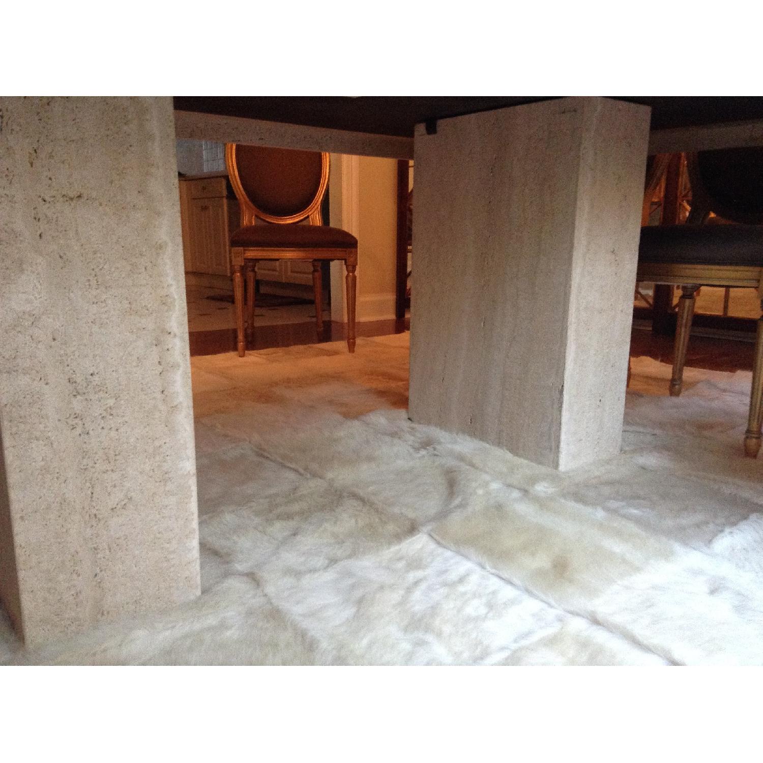 Maurice Villency Travertine Dining Table - AptDeco