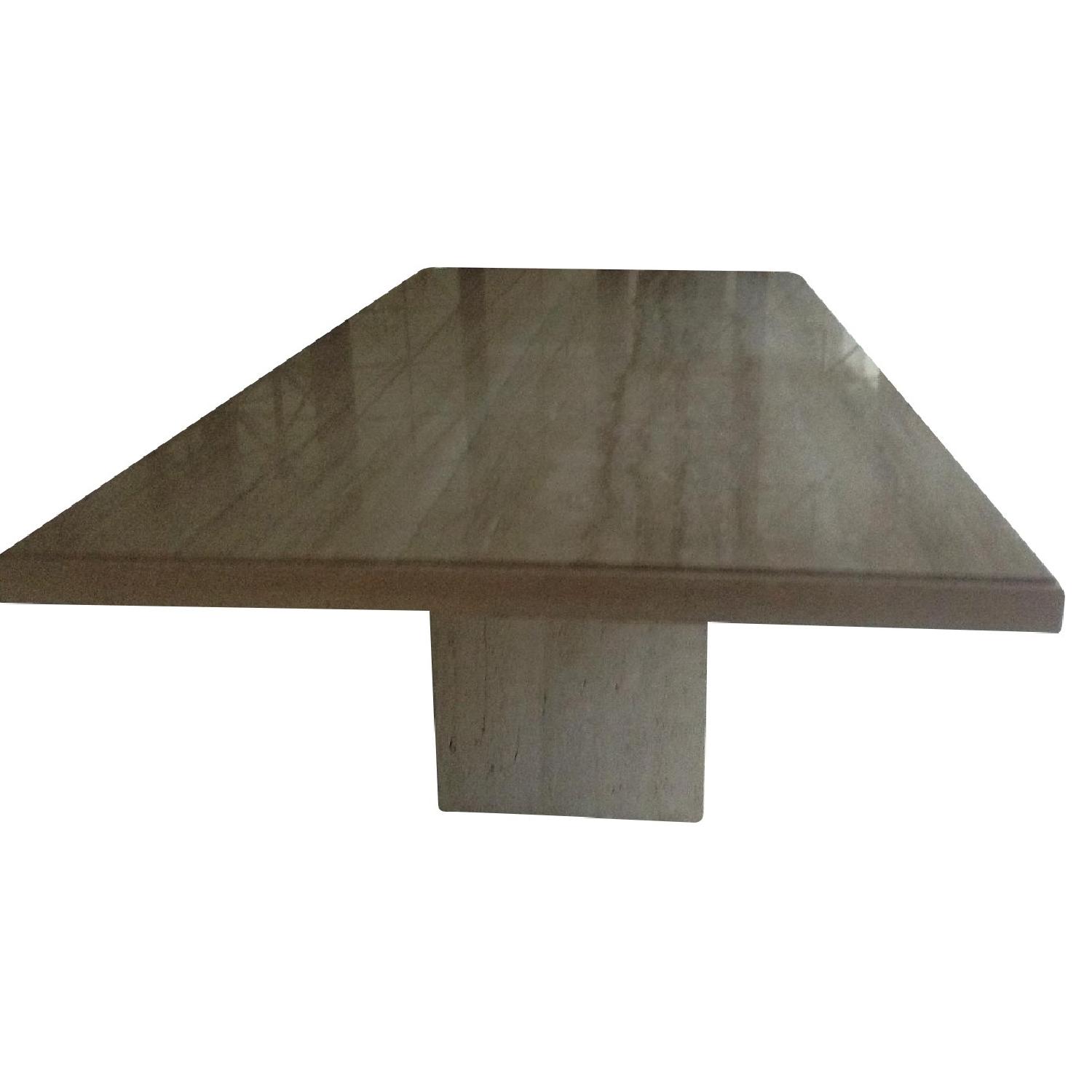 Maurice Villency Travertine Dining Table - AptDeco