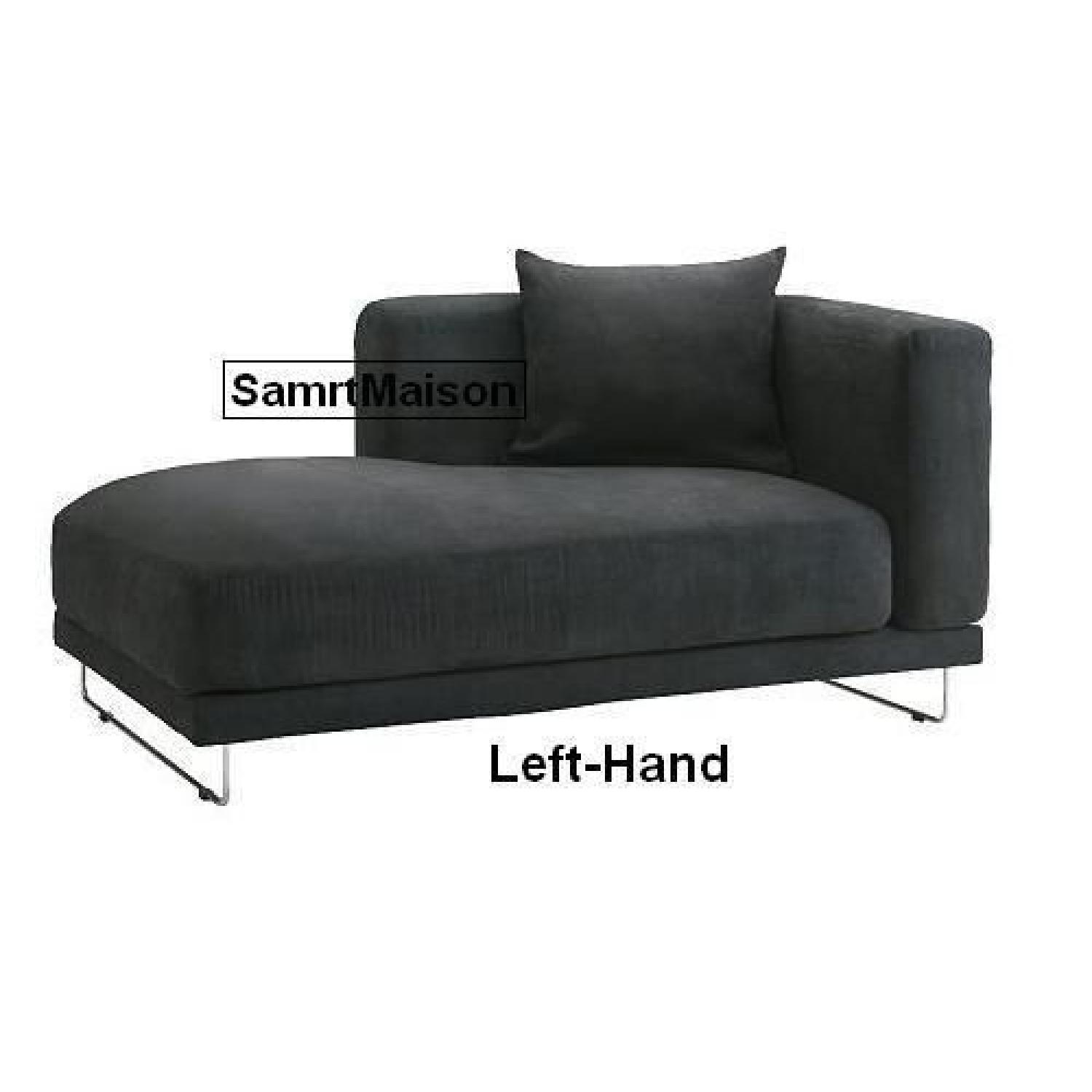Ikea Tysoland Microsuede Left Chaise Lounge - AptDeco