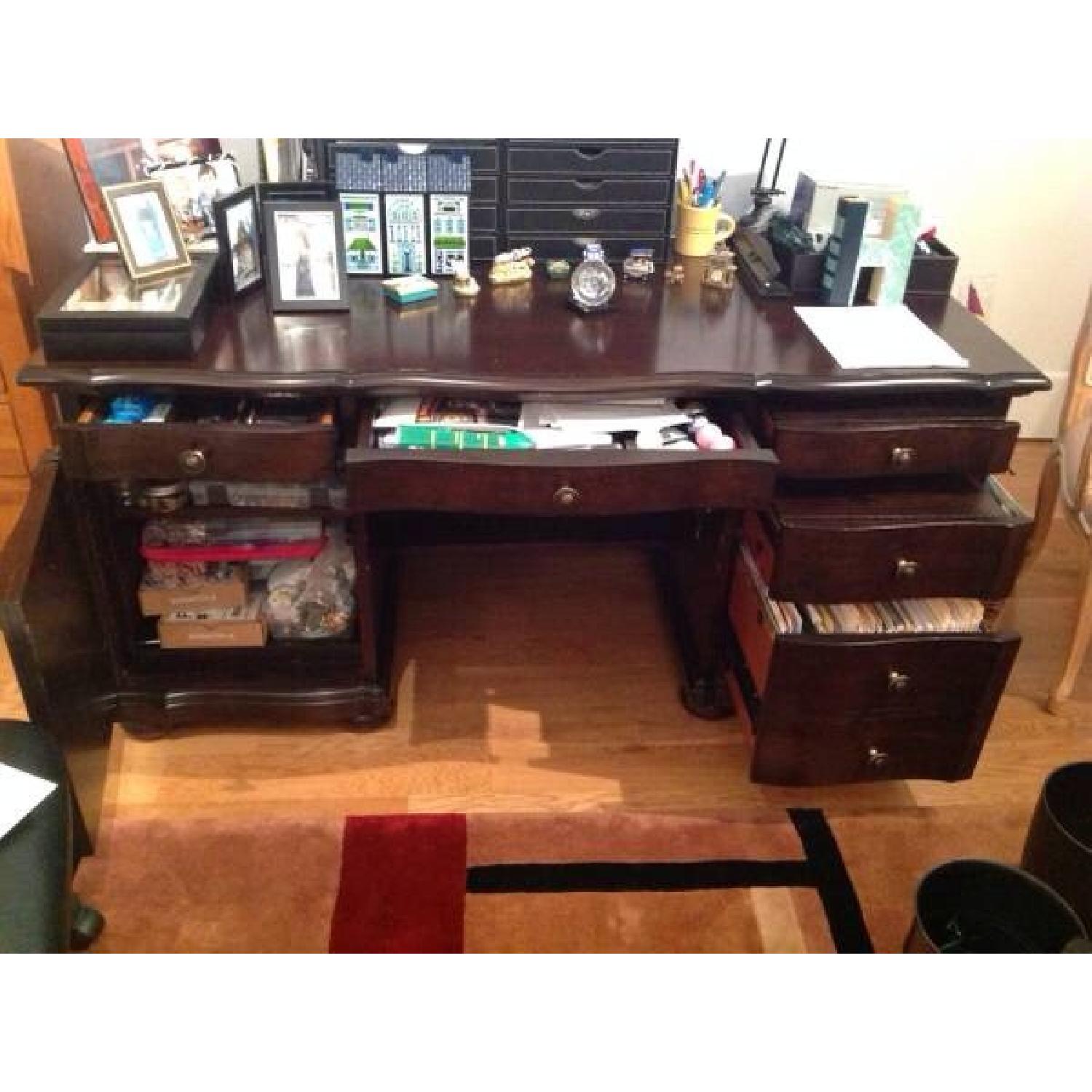 Raymour & Flanigan Solid Wood Regal Desk - AptDeco