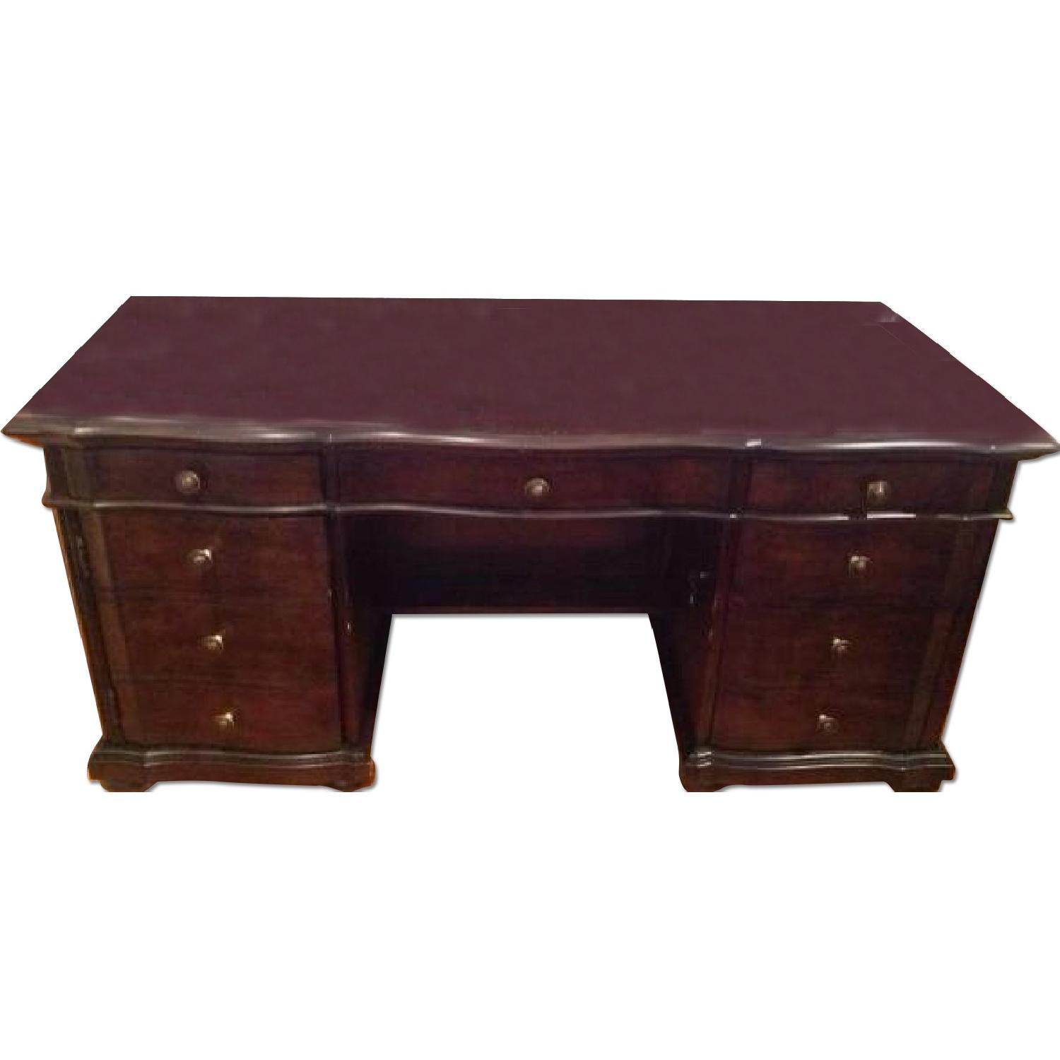 Raymour & Flanigan Solid Wood Regal Desk - AptDeco