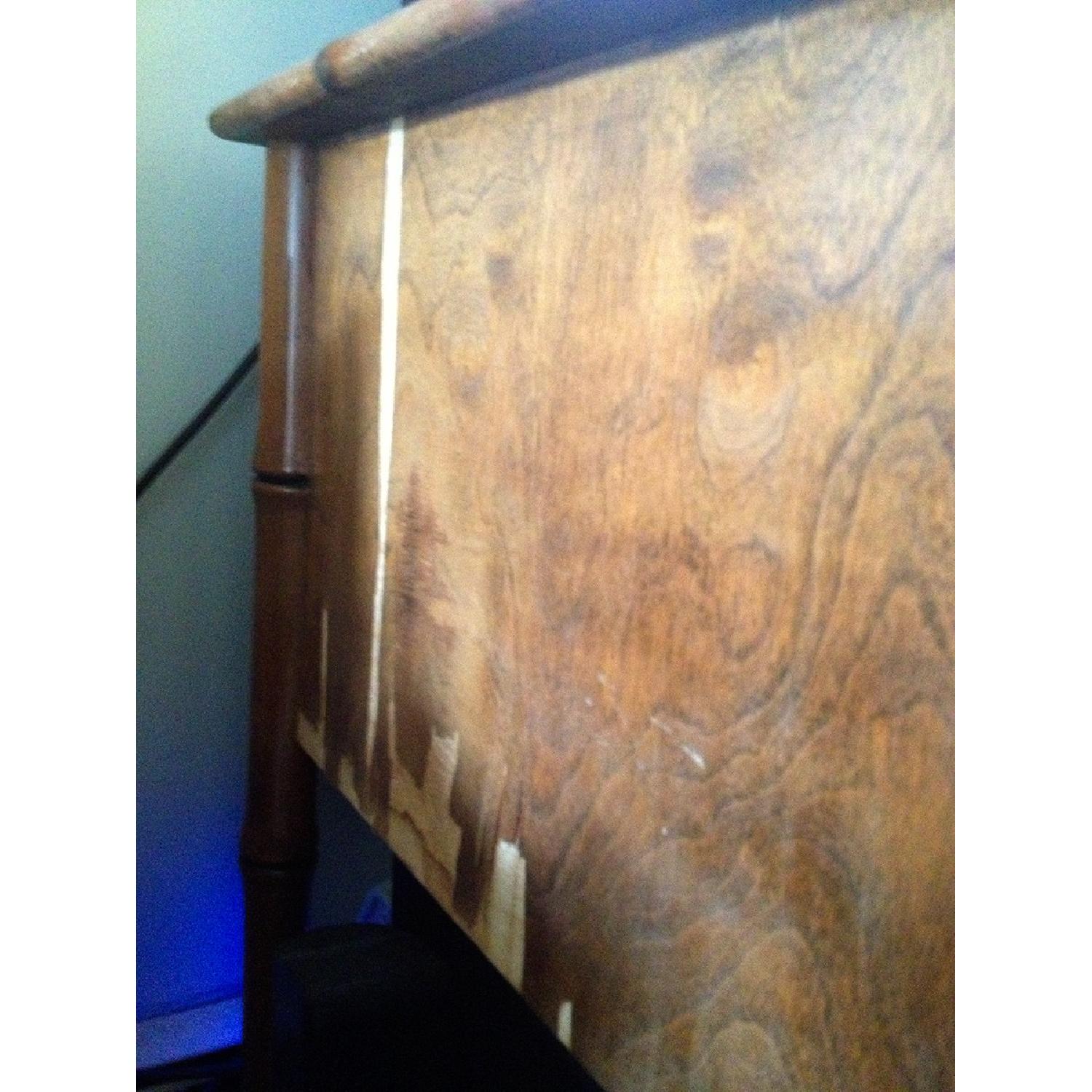 English Antique Colonial Style Oak Desk & Chair - AptDeco