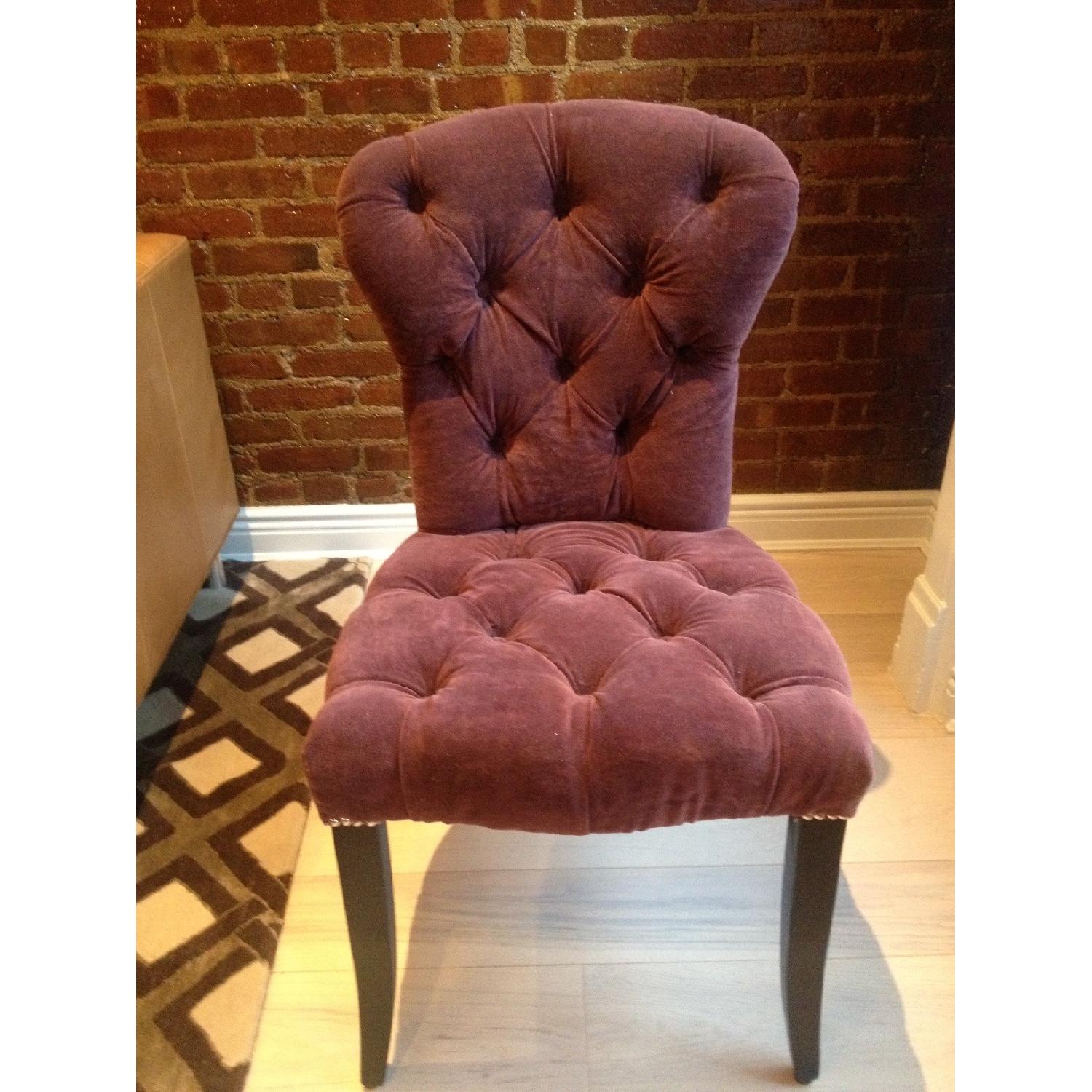 Timothy Oulton Tufted Velvet Chester Chairs - AptDeco
