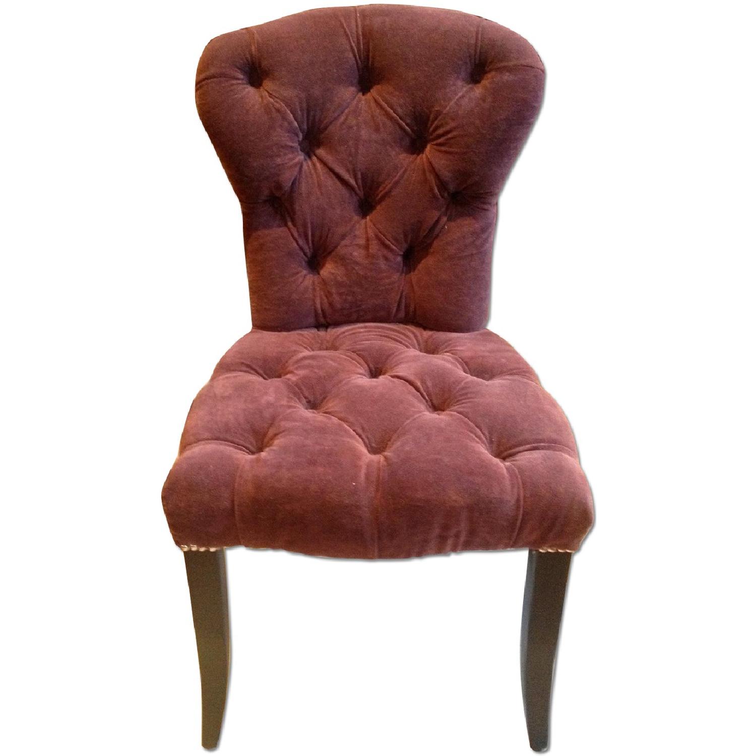Timothy Oulton Tufted Velvet Chester Chairs - AptDeco