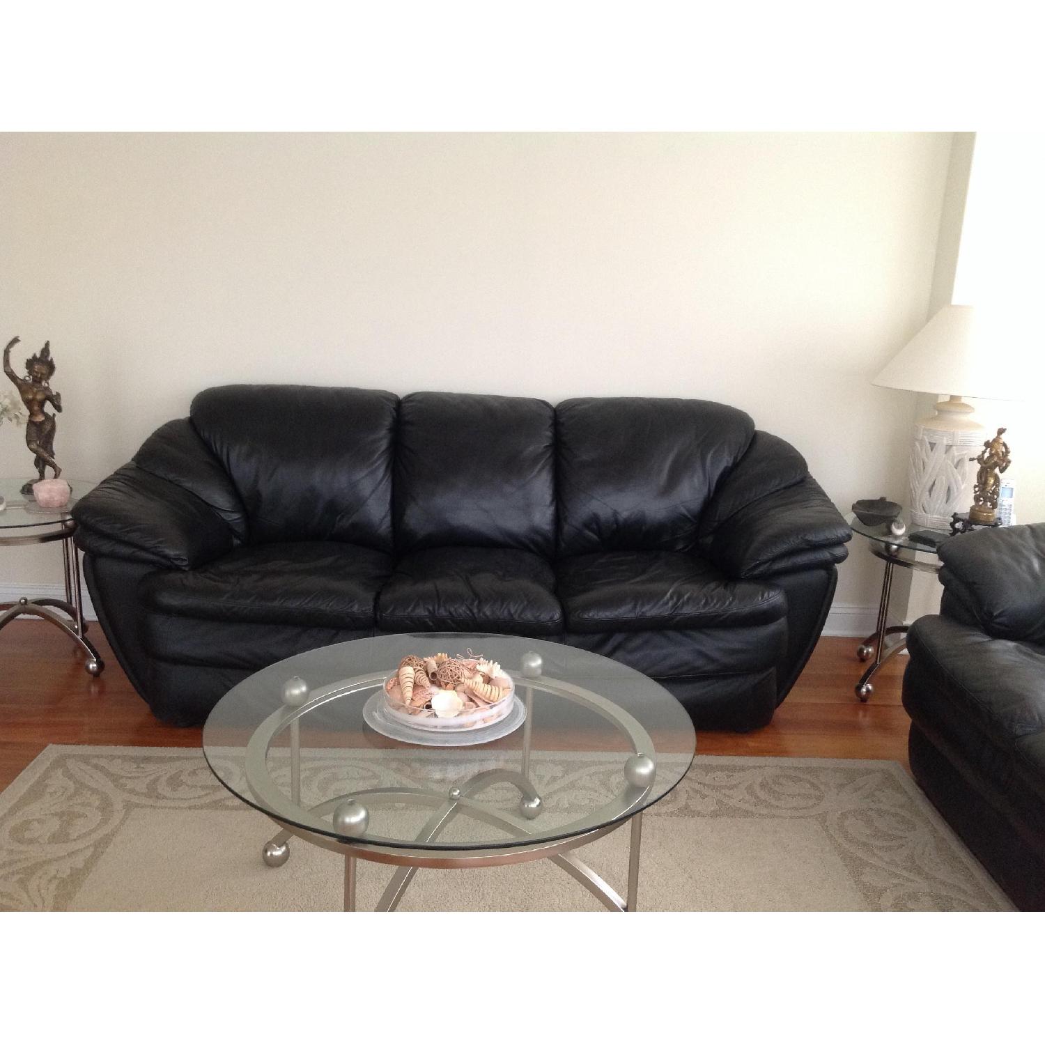 DeCoro Leather 3 Seater Sofa - AptDeco