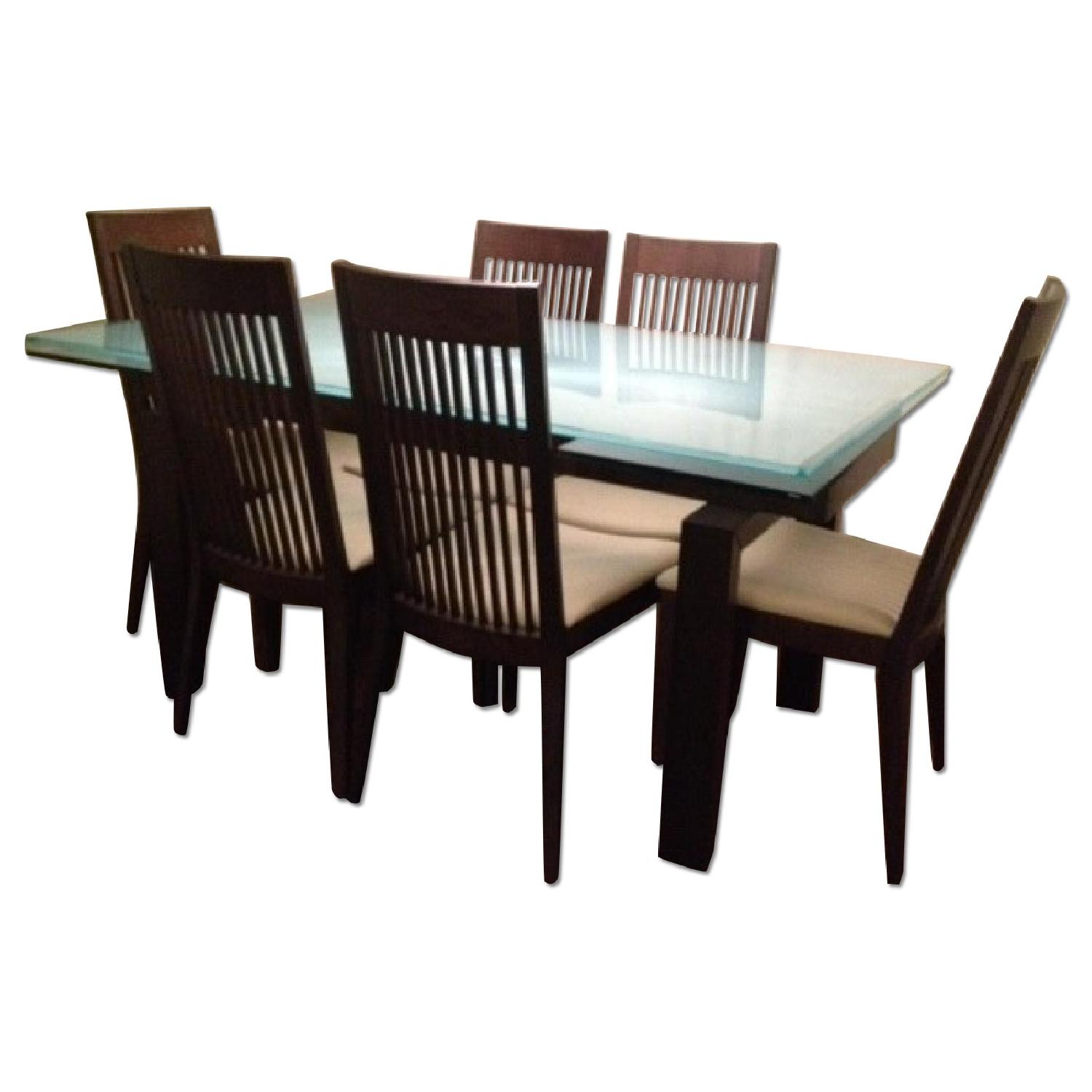 Calligaris Hyper Extendable Dining Table w/ 6 Chairs - AptDeco