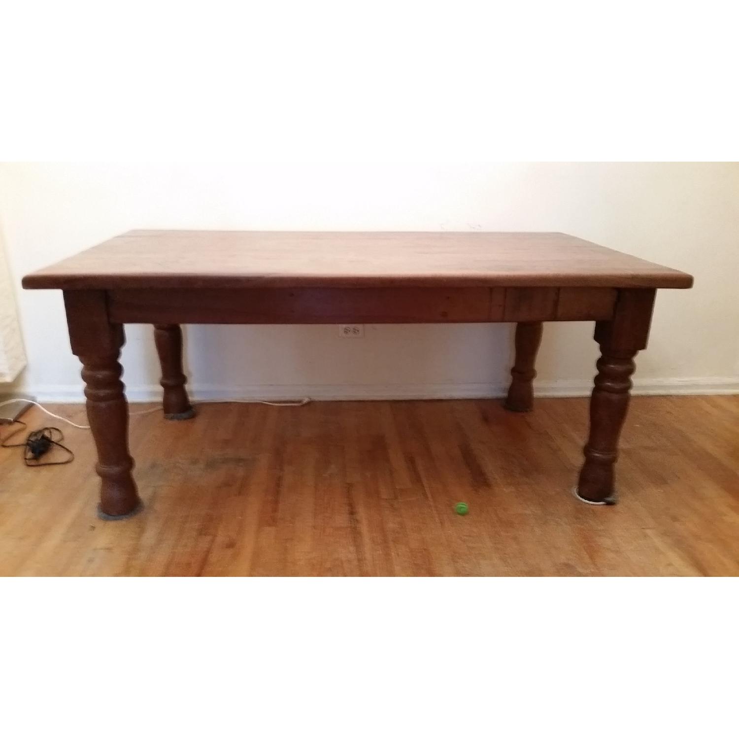 Zimmerman Furniture Teakwood Dining Table with Side Drawer & 4 Chairs ...