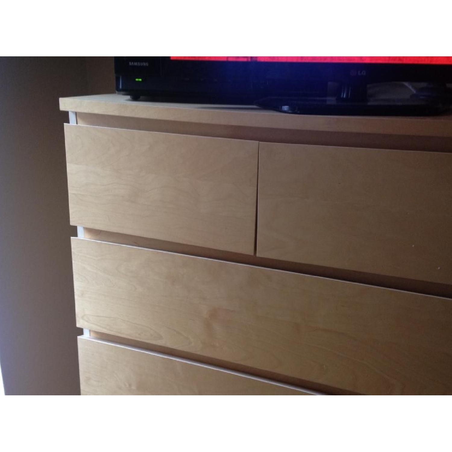 Ikea Malm Beech Wood Light Blonde 6 Drawer Dresser - AptDeco