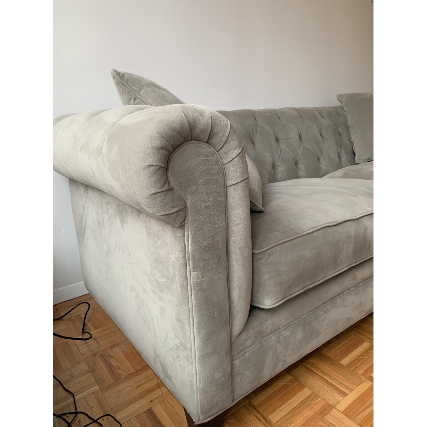 Macy's Martha Stewart Fabric Sofa in Bella Storm Grey - AptDeco