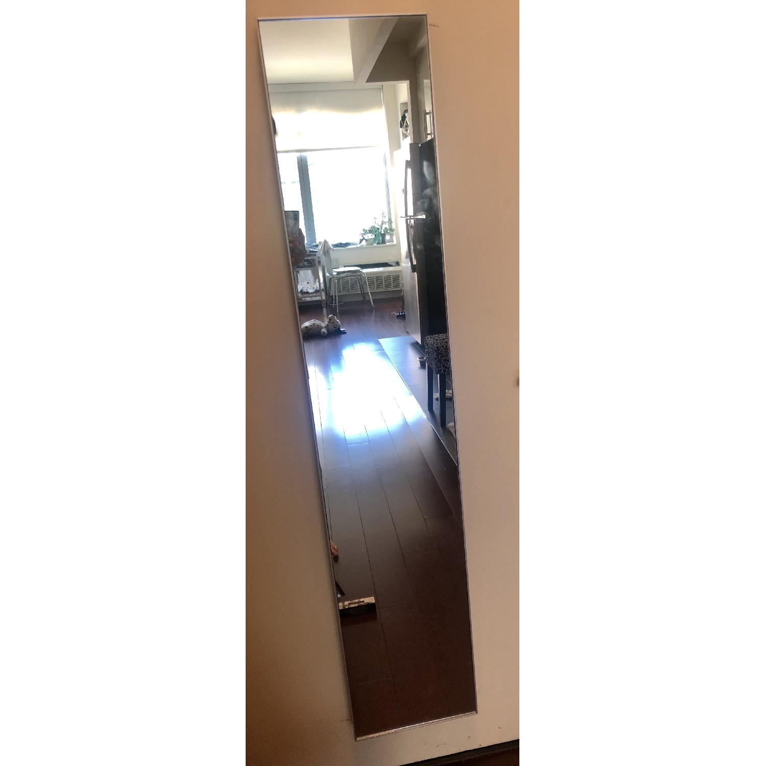 CB2 Infinity Narrow Silver Mirror - AptDeco