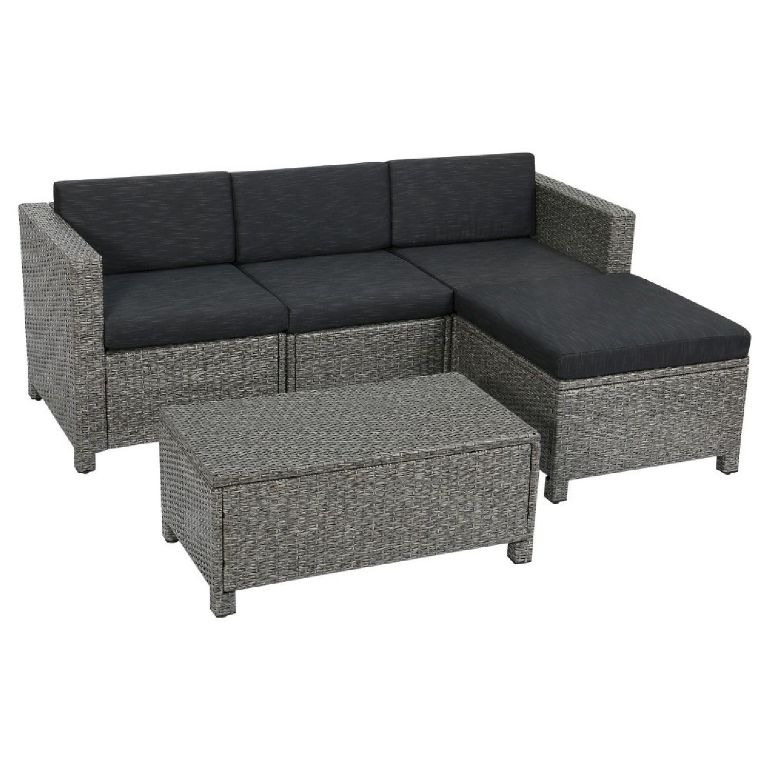 Christopher Knight Outdoor Sectional Sofa + Coffee Table - AptDeco