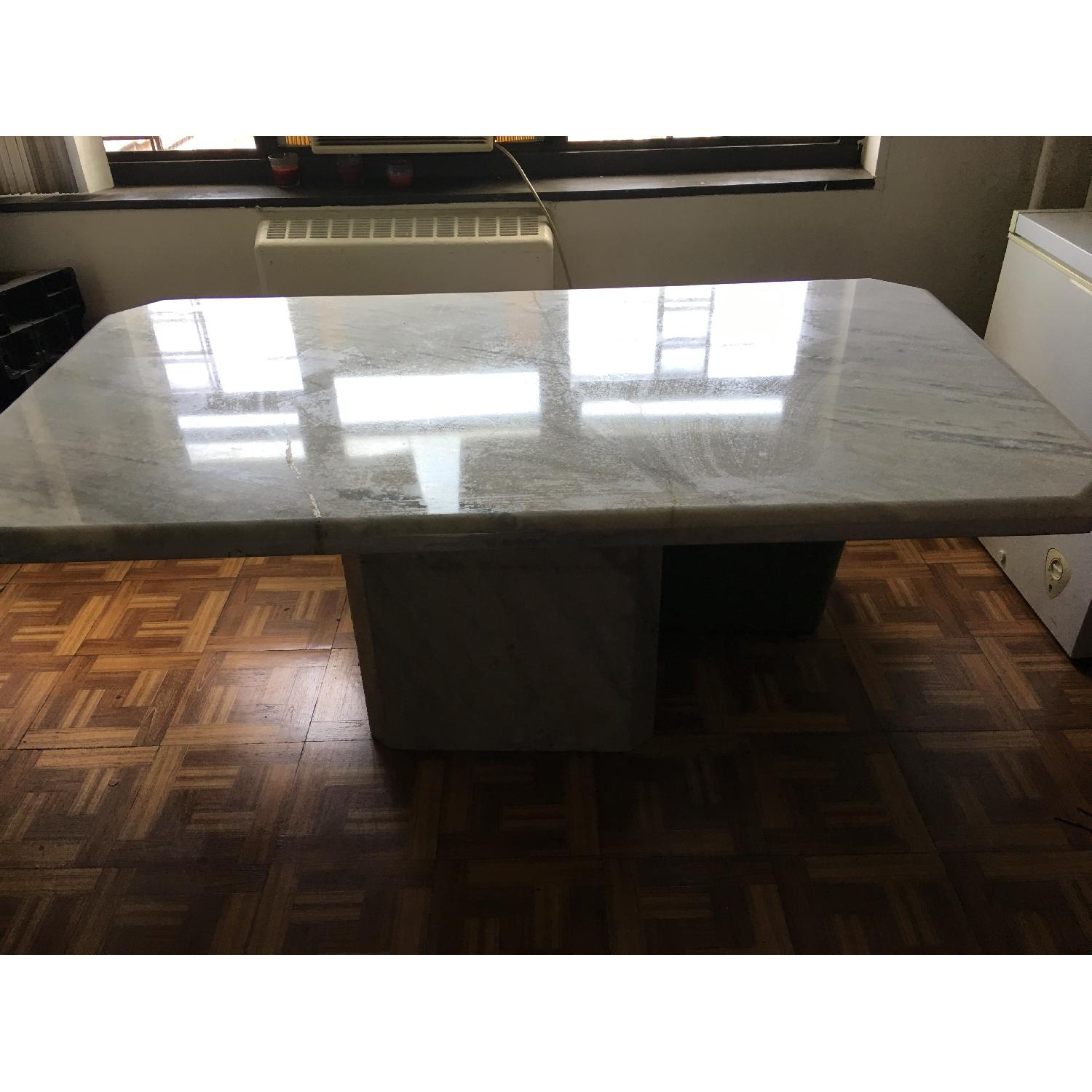 Rectangular Marble Dining Table - AptDeco