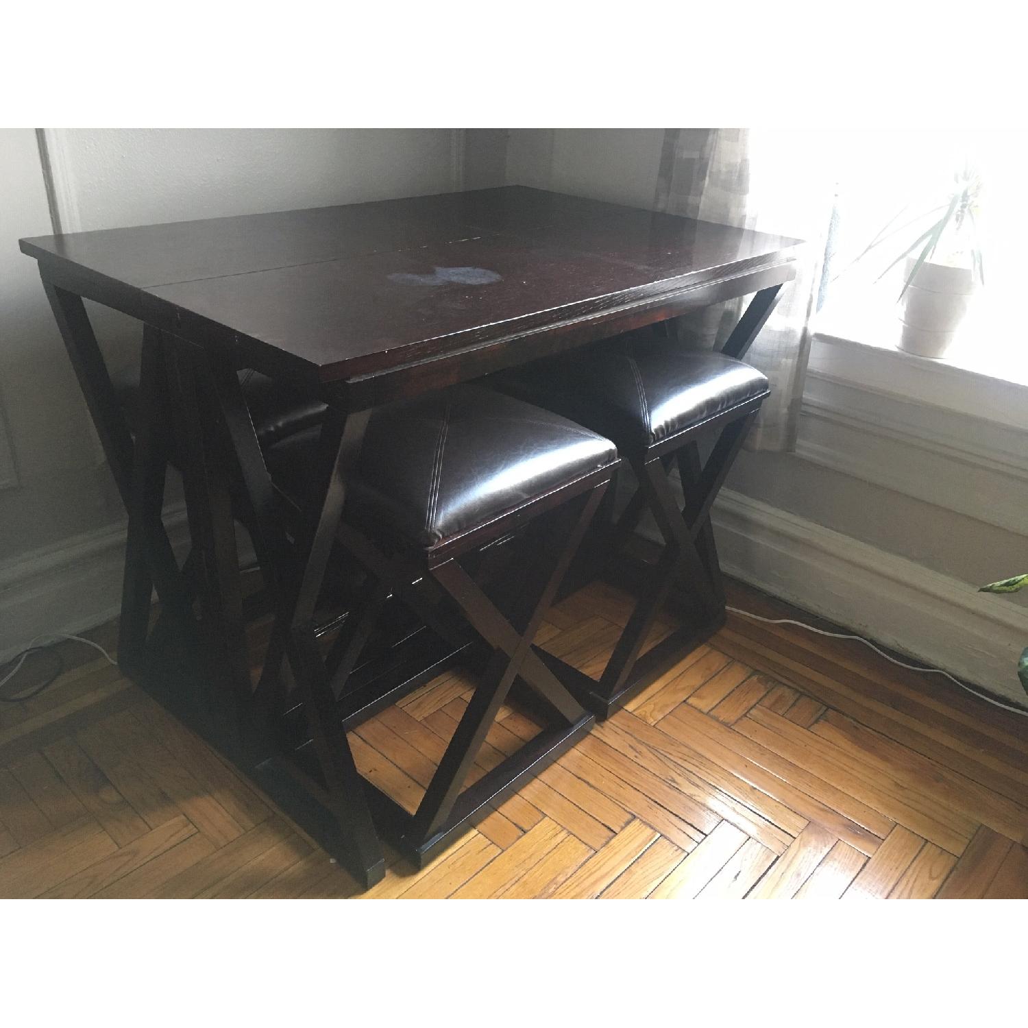 Sitcom Furniture Turin Flip Top Bar Table w/ 4 Stools - AptDeco