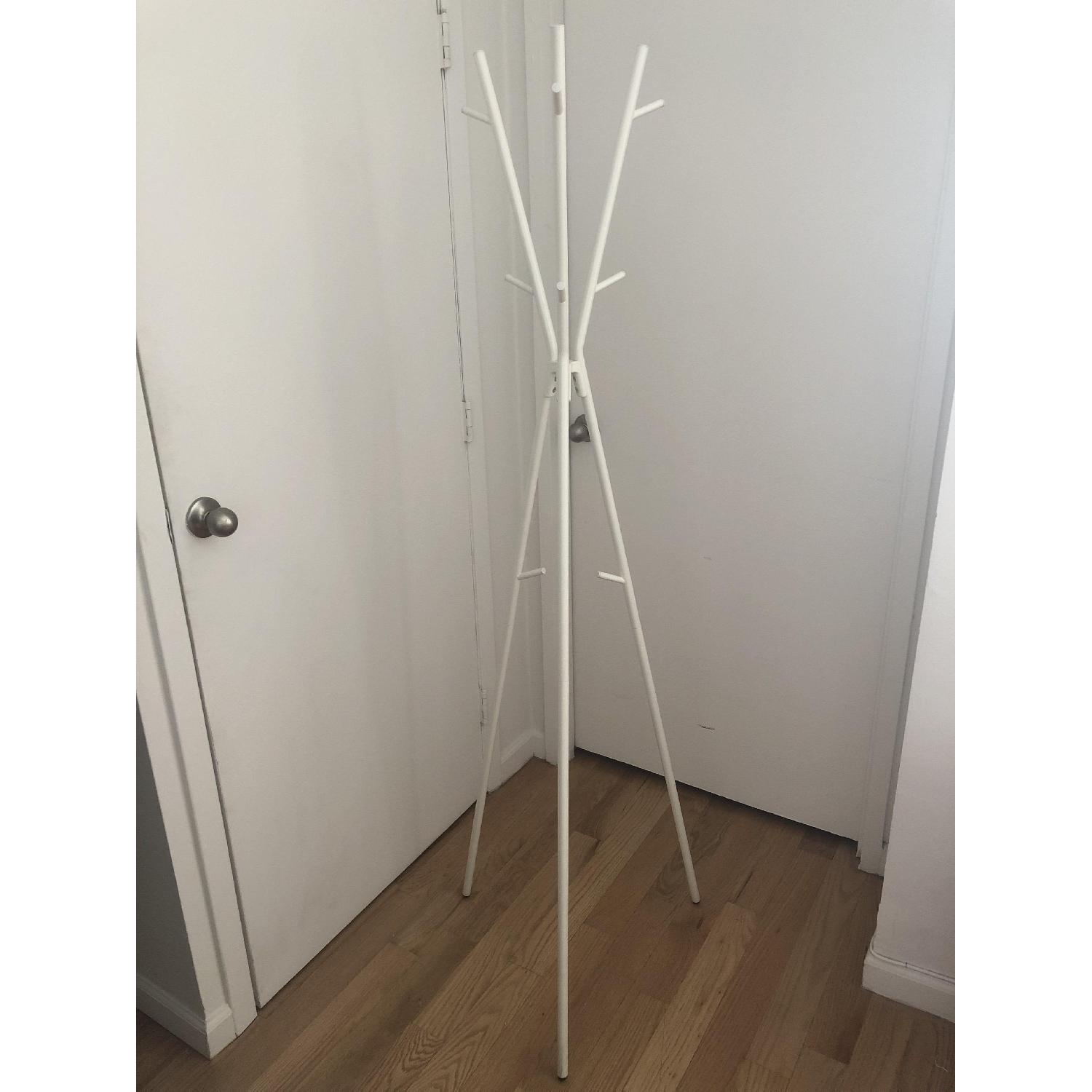 Ikea White Modern Coat Rack - AptDeco