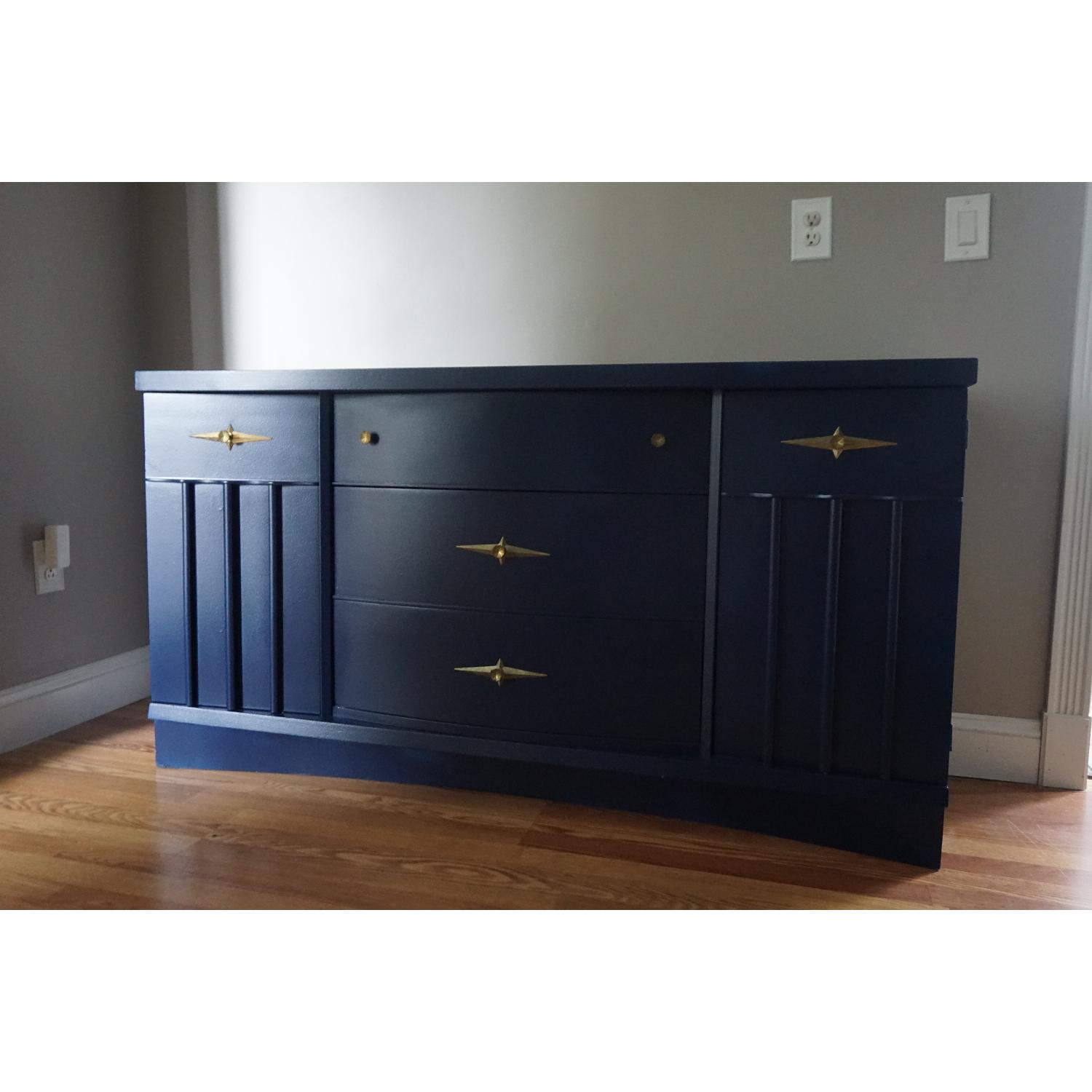 Mid Century Modern Navy Blue Dresser/Credenza - AptDeco