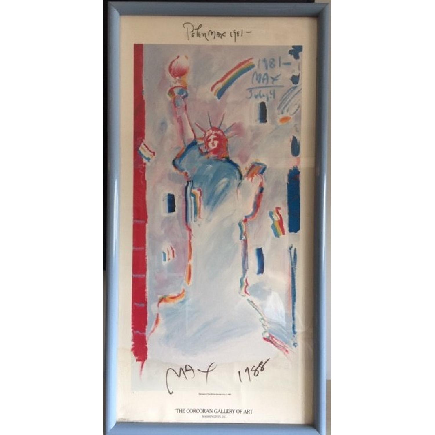 Peter Max Signed Statue of Liberty Print - AptDeco