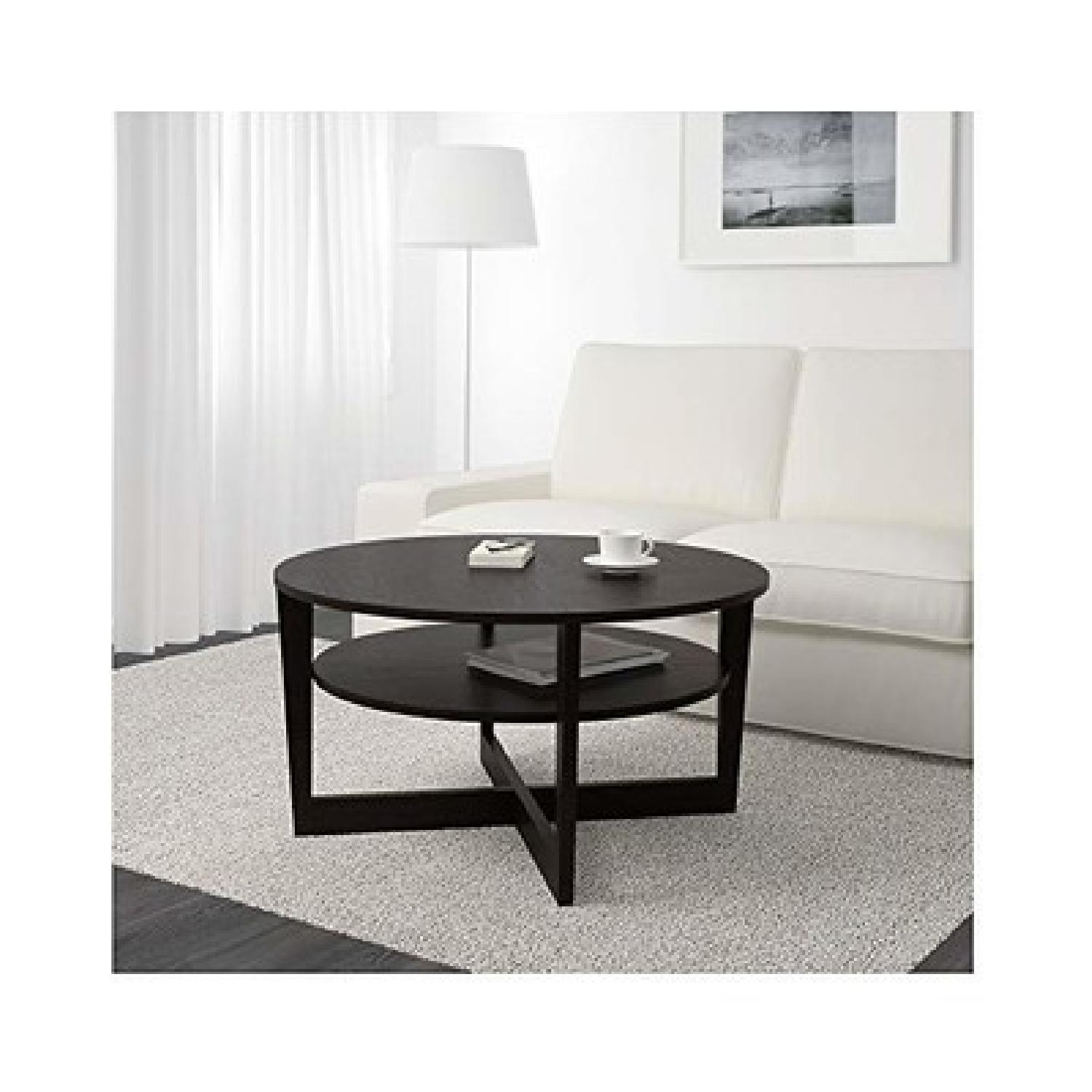 Ikea Vejmon Coffee Table in Black-Brown - AptDeco