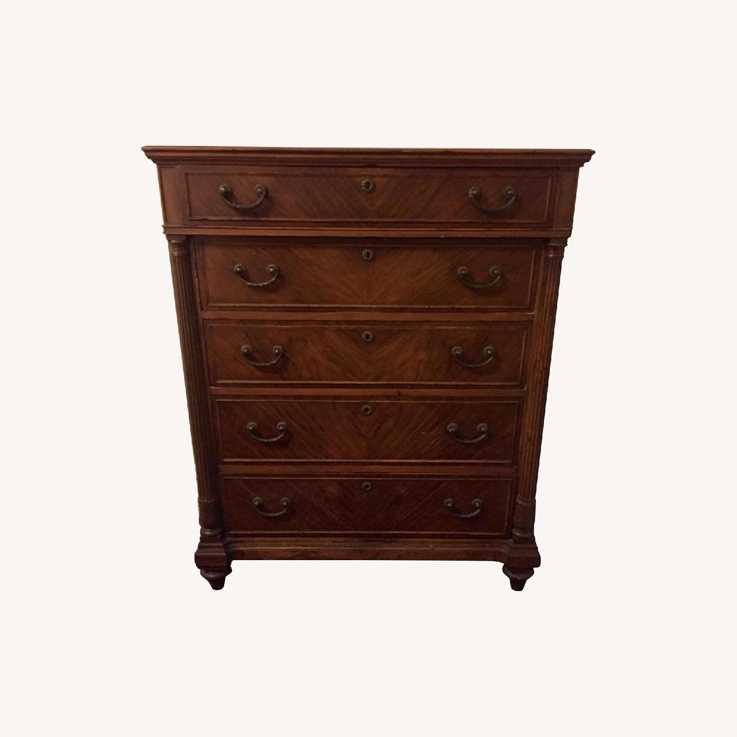 Pooley Furniture Co Antique 5 Drawer Dresser - AptDeco