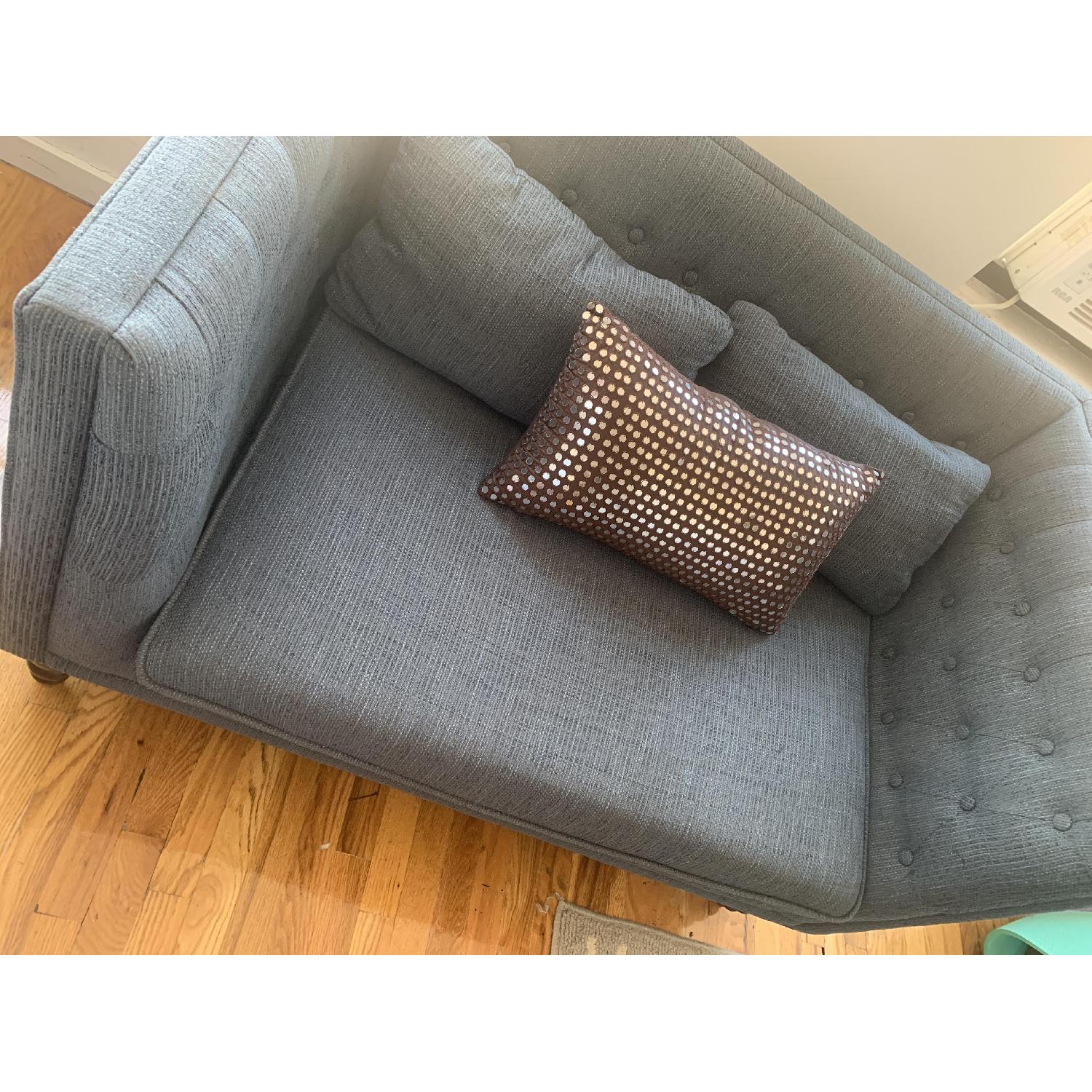 Madison Park Aviane Button Tufted Enclosed Settee - AptDeco