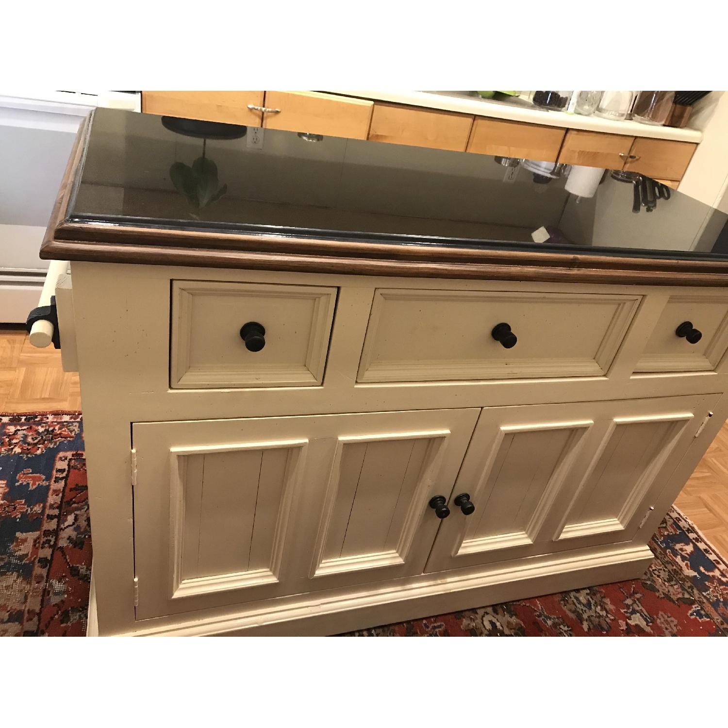 Harris Kitchen Island w/ Granite Top - AptDeco