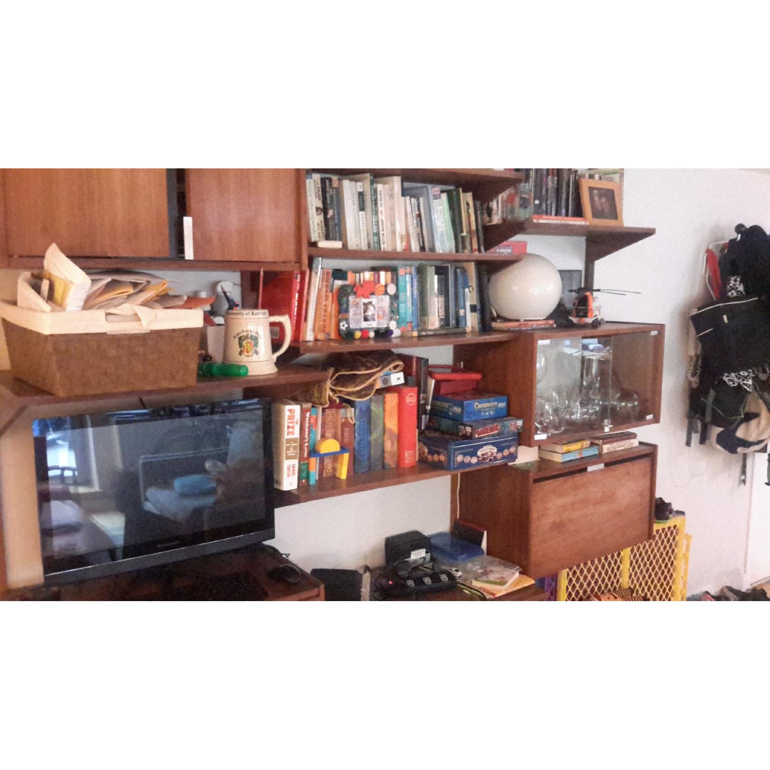 Mid-Century Danish Walnut Modular Wall Unit - AptDeco