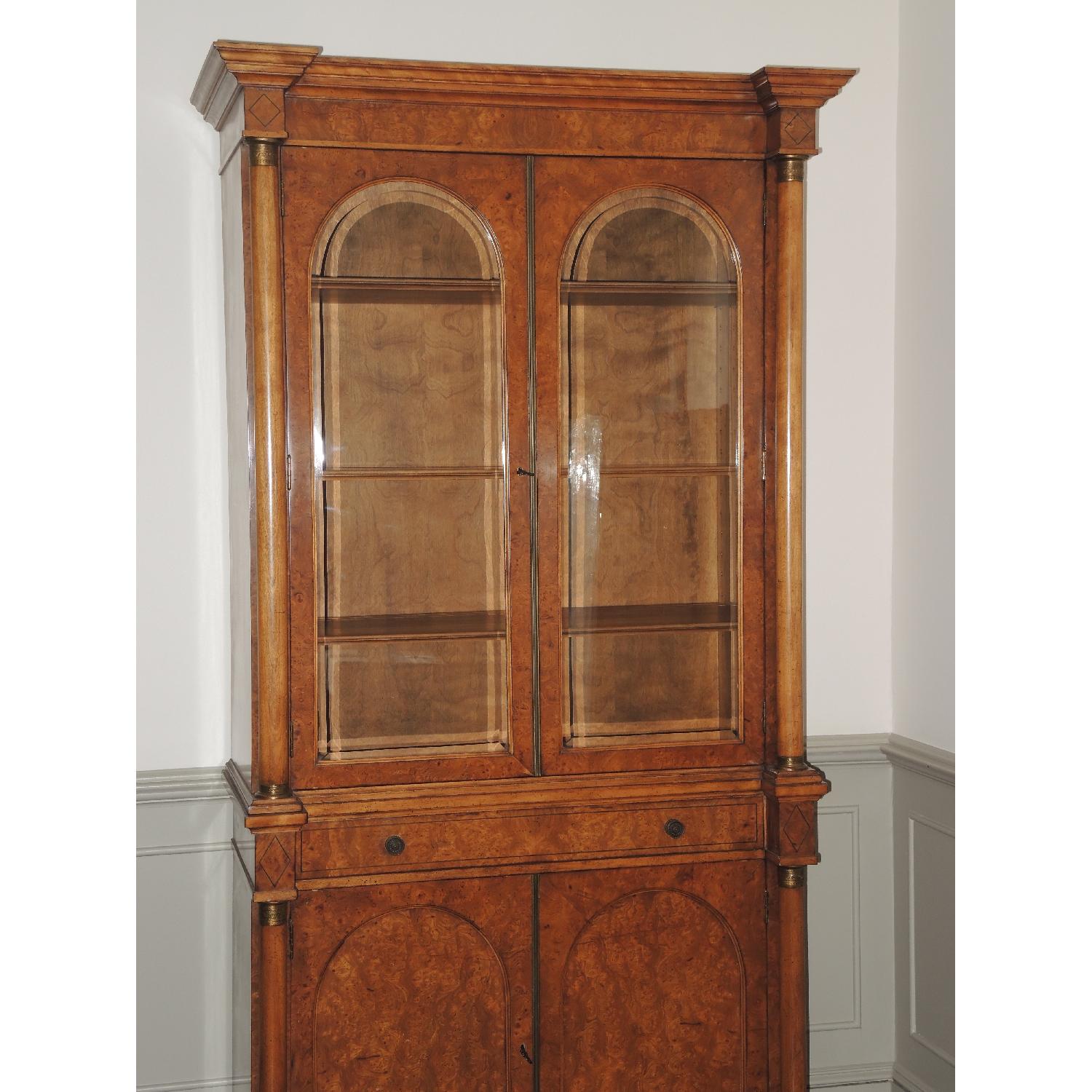 Reproduction Biedermeier Breakfront China Cabinet - AptDeco