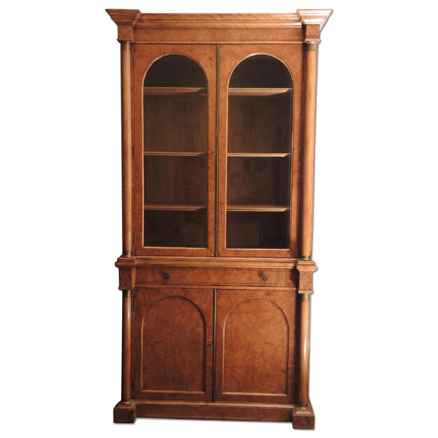 Reproduction Biedermeier Breakfront China Cabinet - AptDeco