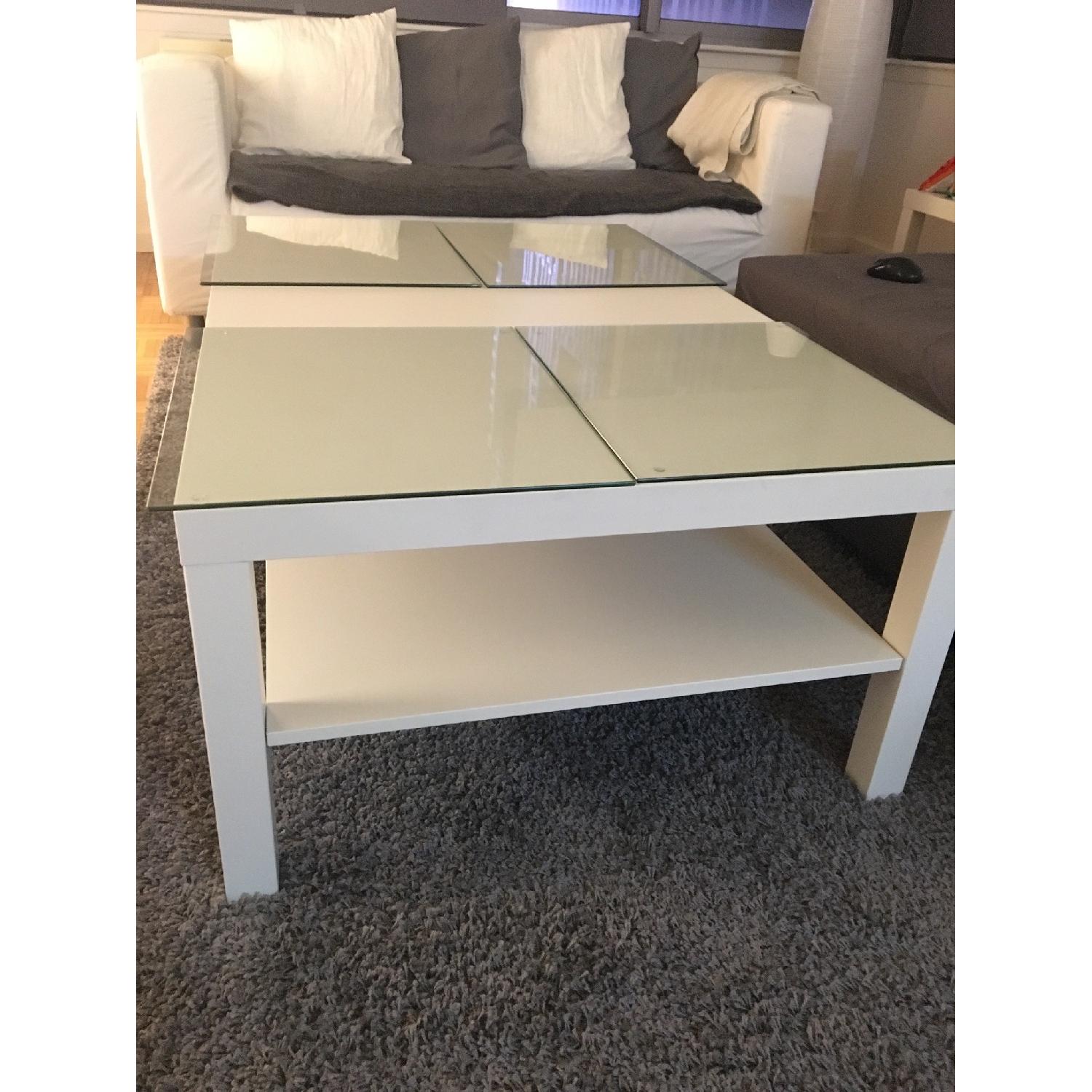 Ikea Lack White Coffee Table + Side Table - AptDeco