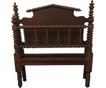 Antique Rope Spool Twin Size Bed Frame - AptDeco