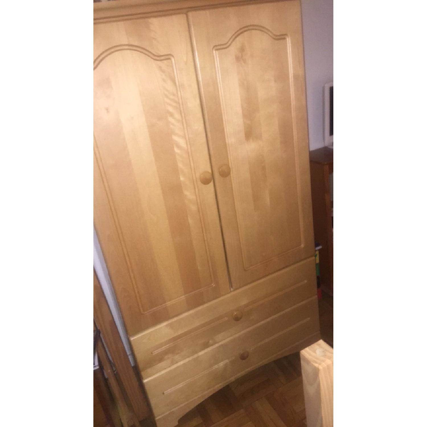 Solid Maple Armoire - AptDeco