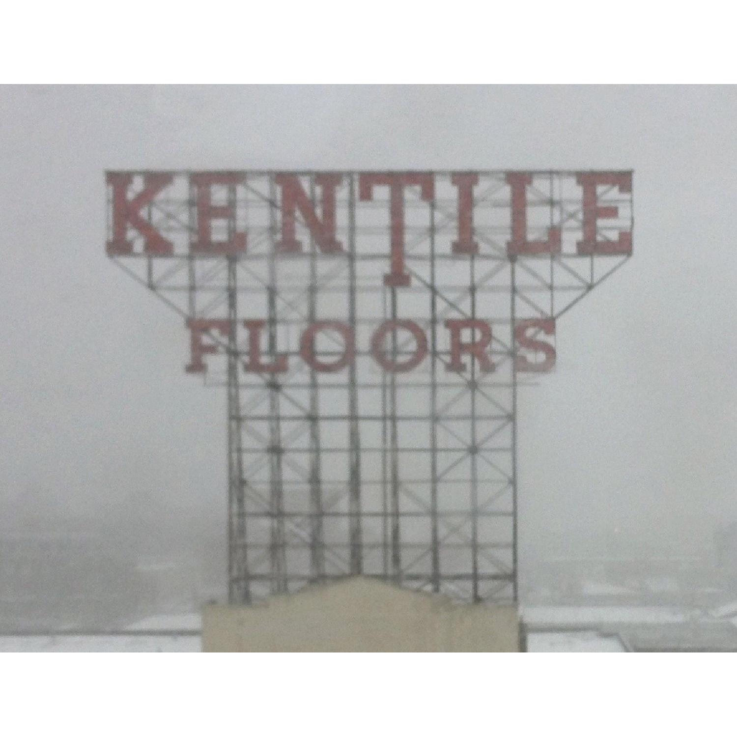 Iconic Kentile Floor Sign Photograph on Floating Steel Frame - AptDeco