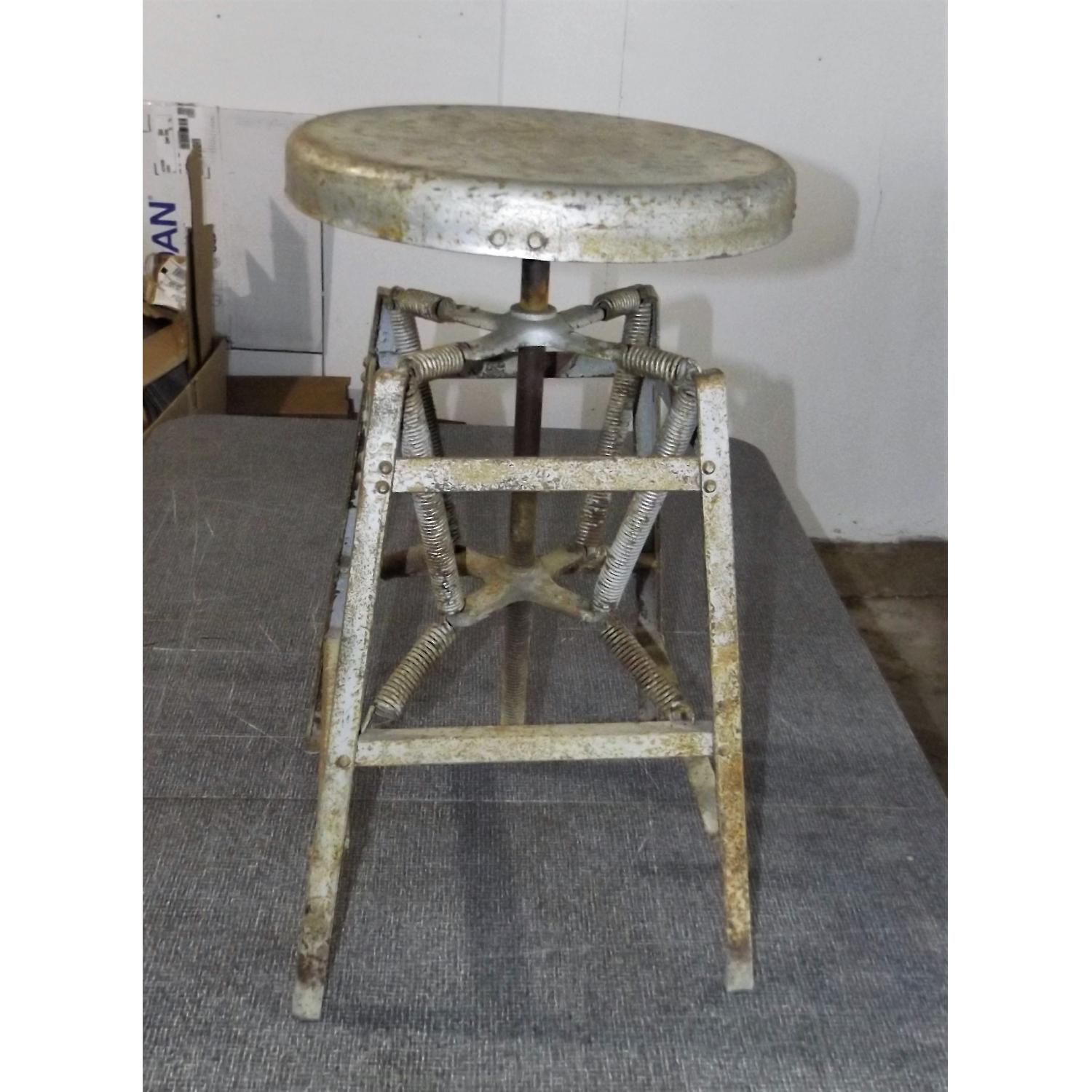 Vintage Hamilton Mfg. Co. Industrial Adjustable Stool w/ Springs - AptDeco