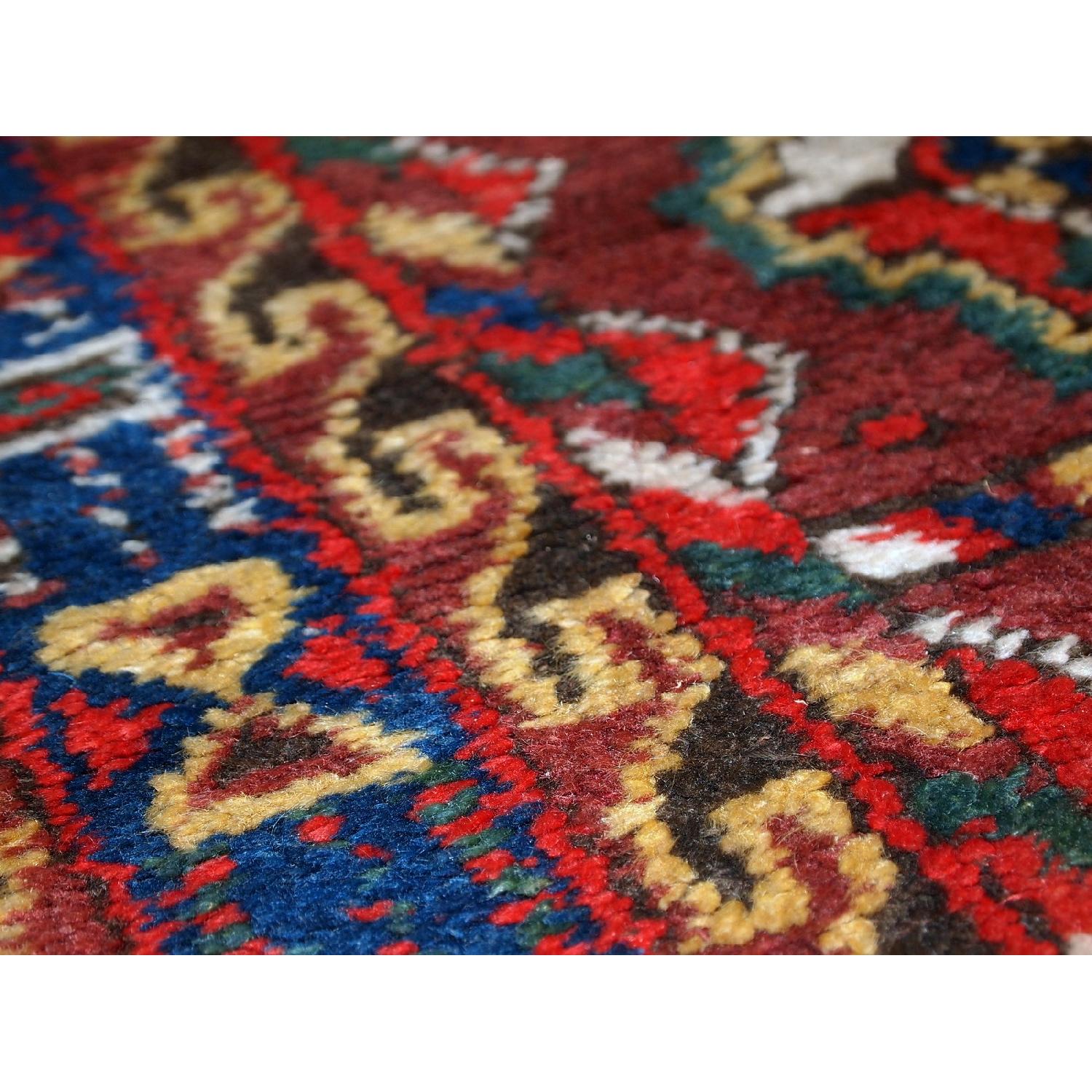 Antique Handmade Persian Kurdish Rug - AptDeco